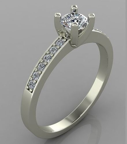 Solitaire Ring Engagement 3d print model 3D model 3D printable | CGTrader