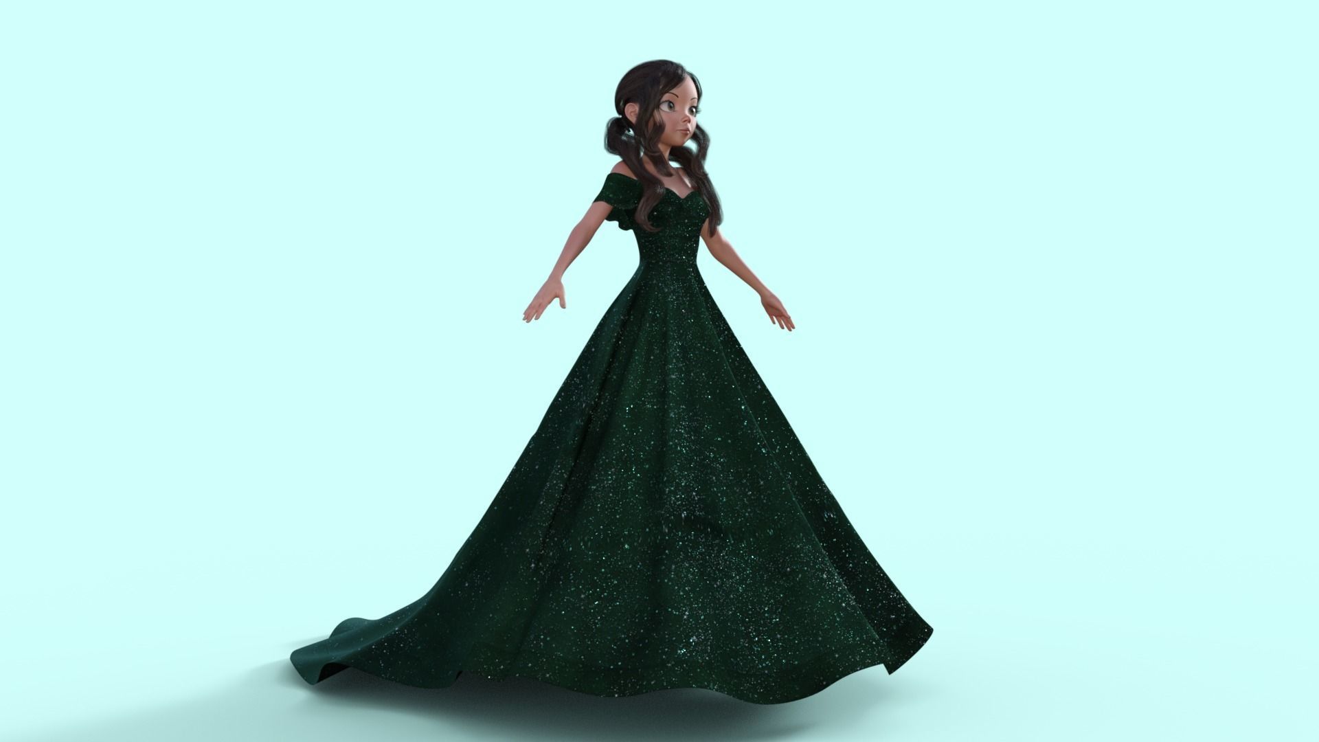 Princess Character Rigged 3D model rigged | CGTrader