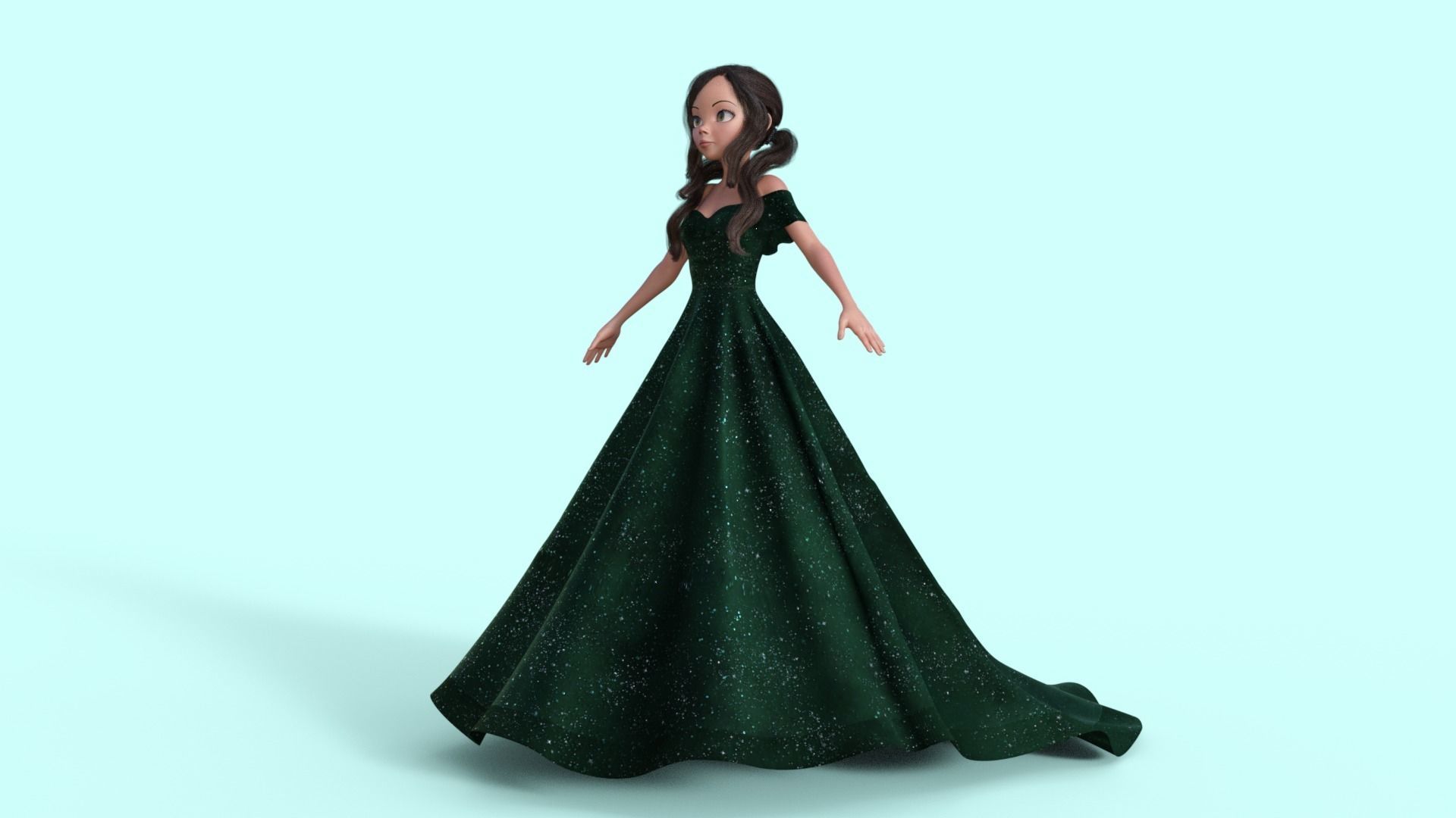 Princess Character Rigged 3D model rigged | CGTrader