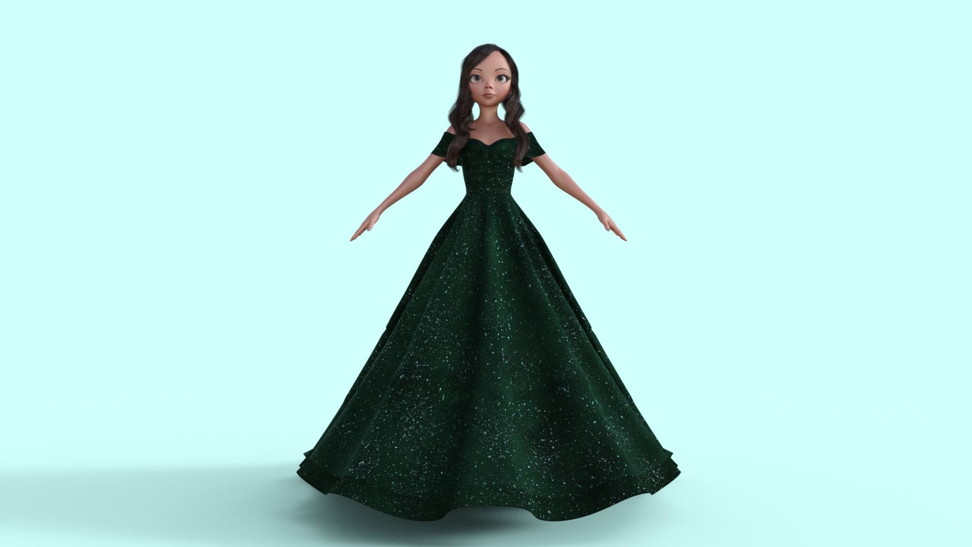 Princess Character Rigged 3D model rigged | CGTrader