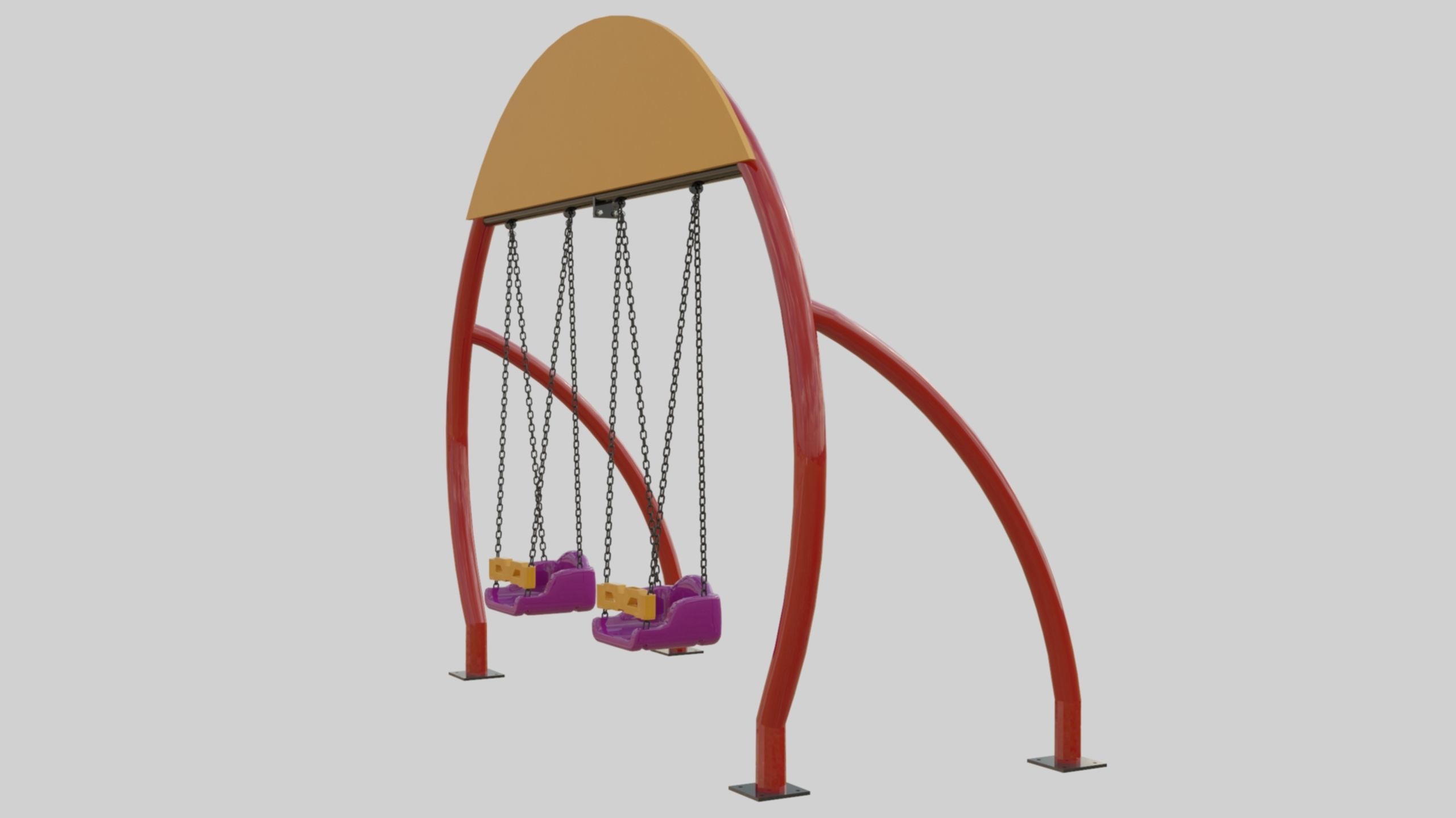 Playground Rounded Swing - 01 3D model | CGTrader
