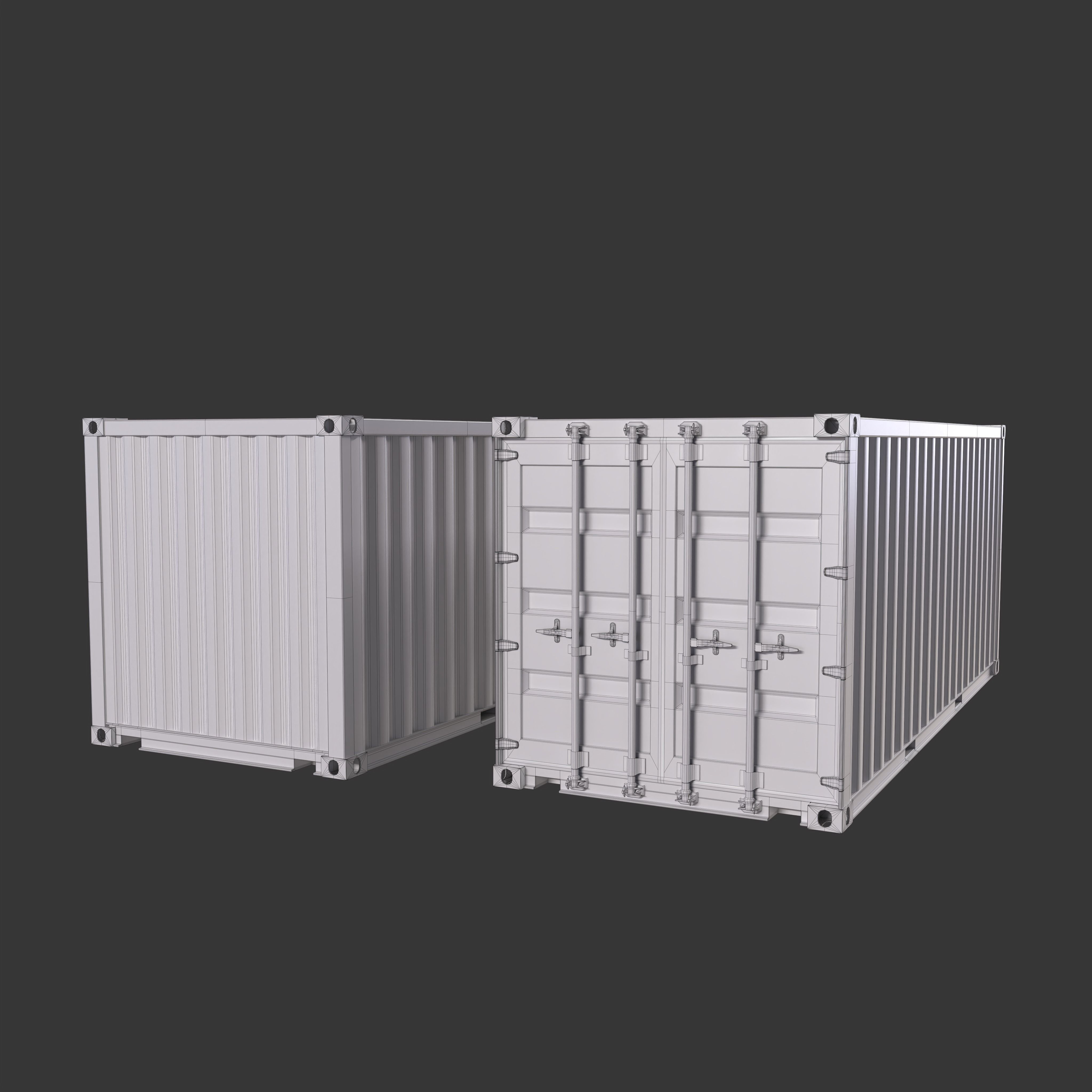 3D model 20 Feet Container Low-poly 3d model VR / AR / low-poly | CGTrader