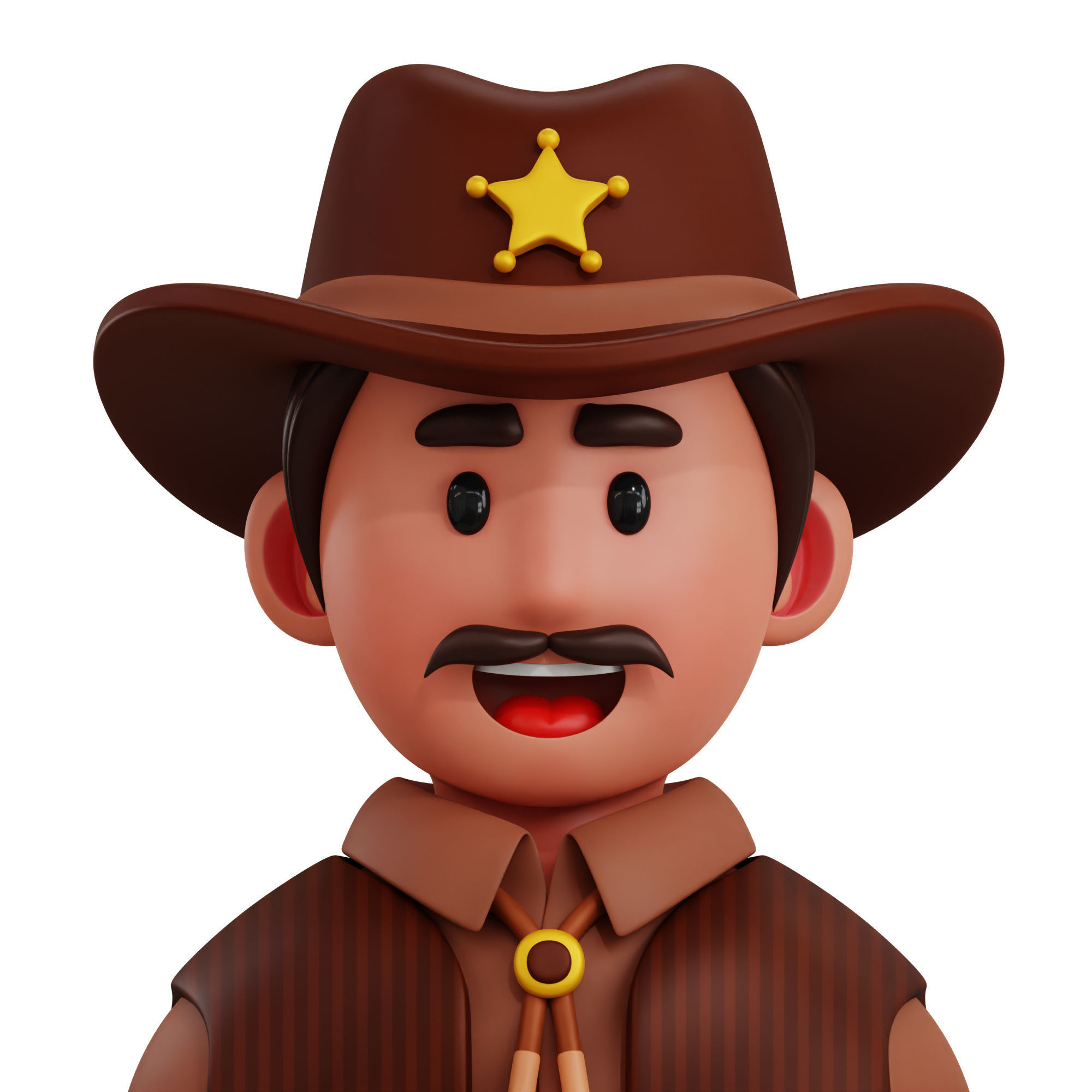 3D model 3d avatar profession as Sheriff VR / AR / low-poly | CGTrader