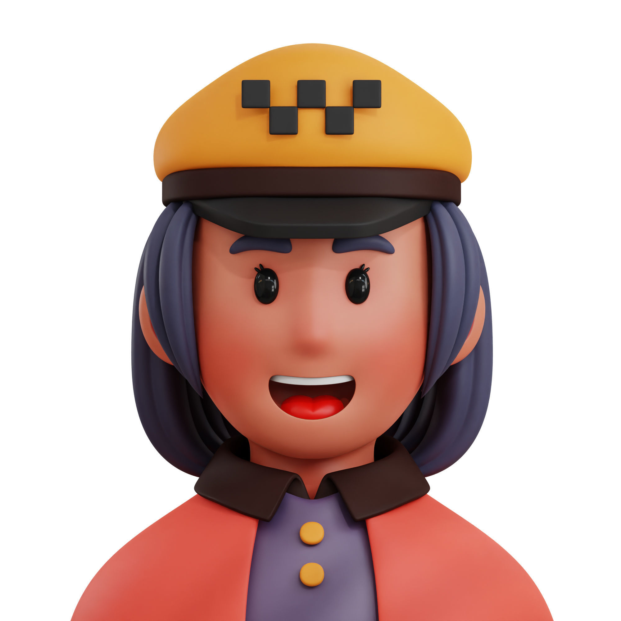 3D model 3d avatar profession as Taxi Driver Woman VR / AR / low-poly ...
