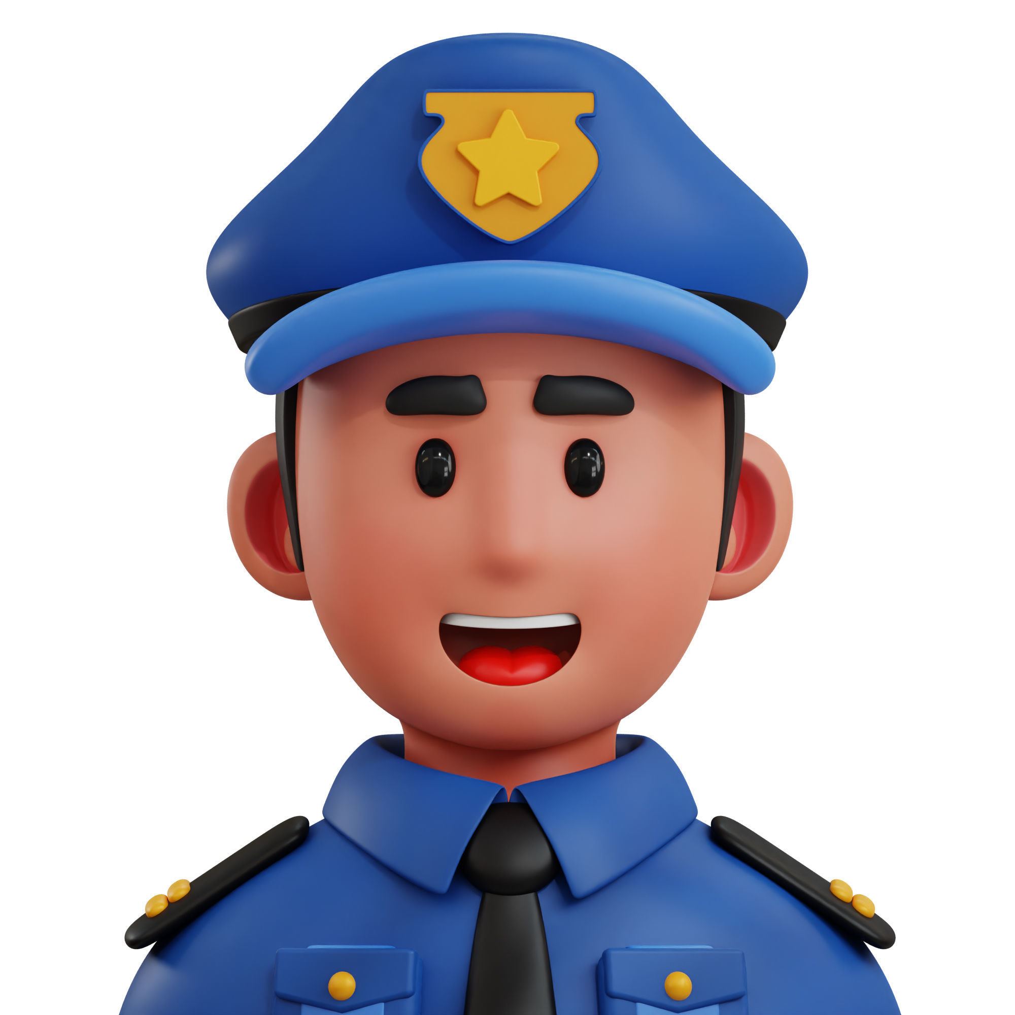3D model 3d avatar profession as Policeman VR / AR / low-poly | CGTrader