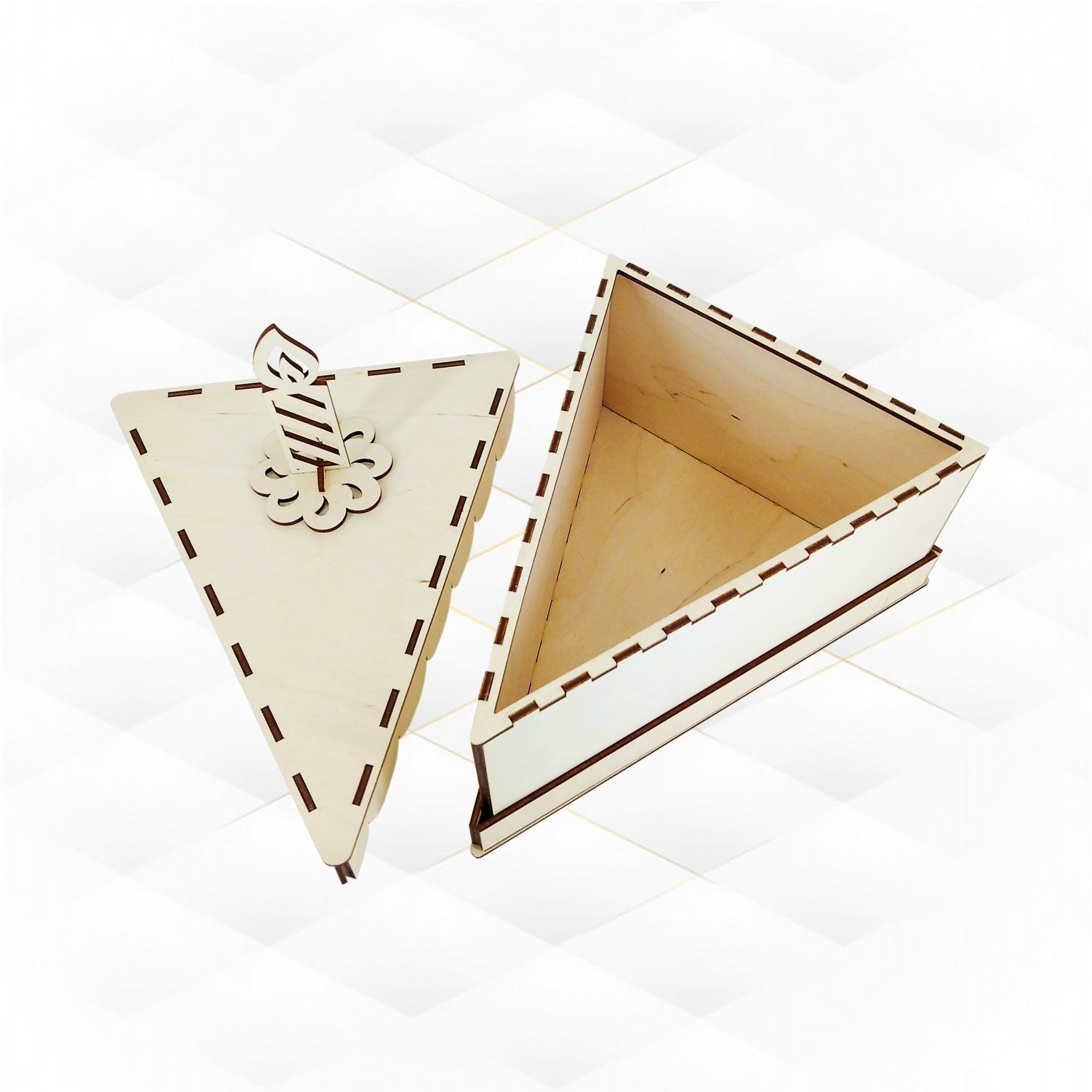 Gift box cake Birthday svg dxf design laser cut 3D model 3D printable ...