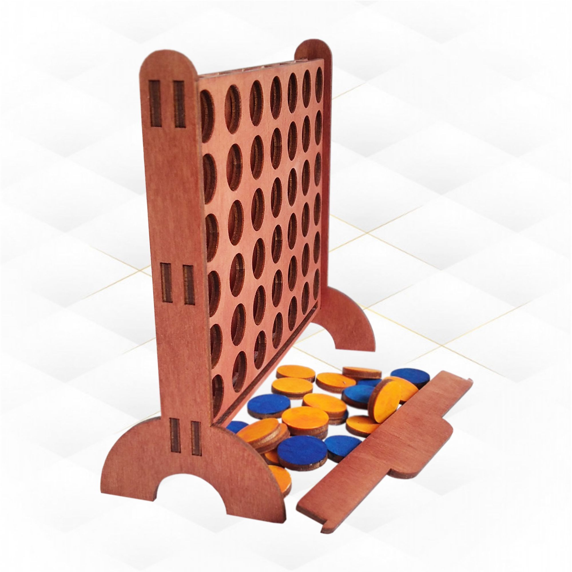Connect 4 mini game for laser cutting 3D model 3D printable | CGTrader