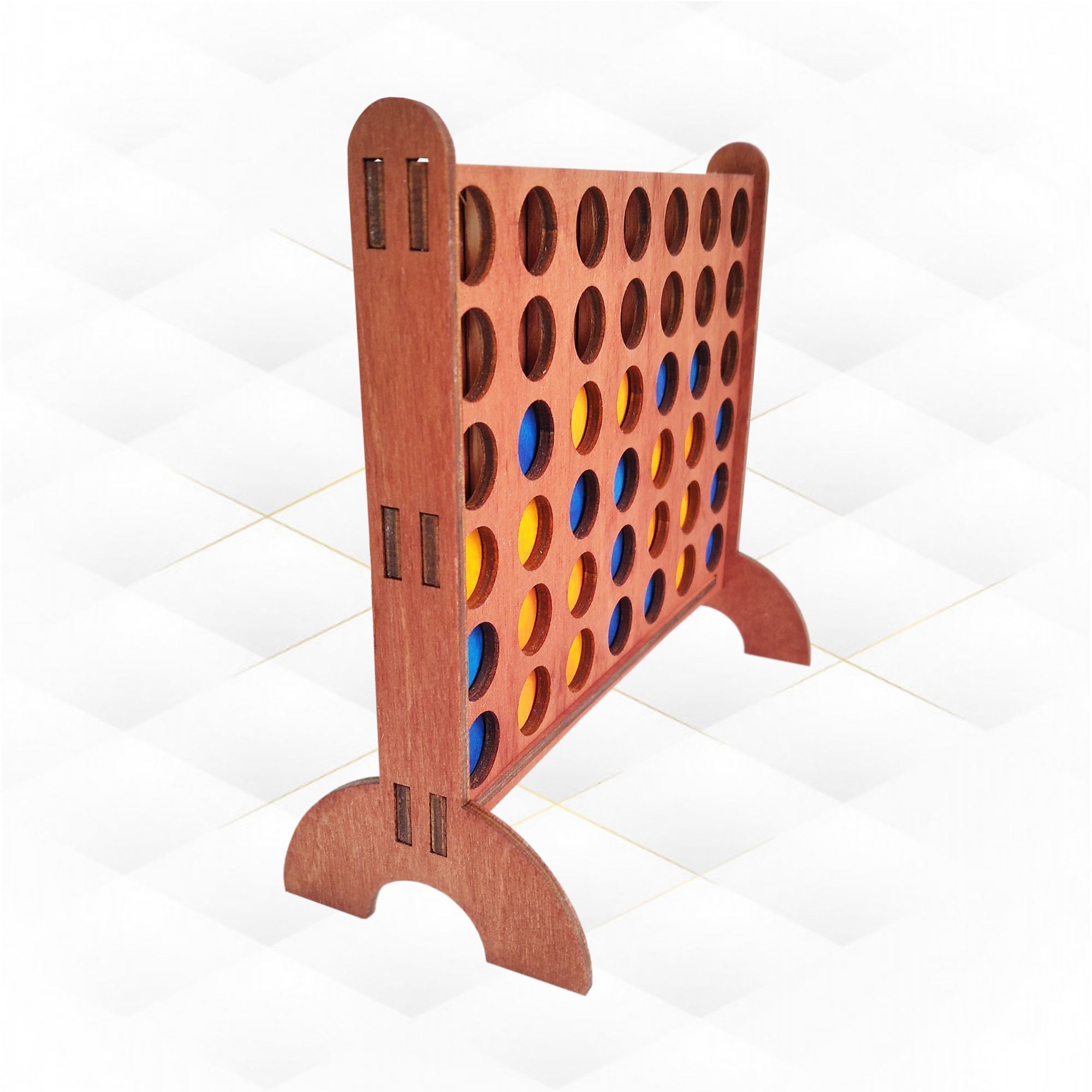 Connect 4 mini game for laser cutting 3D model 3D printable | CGTrader