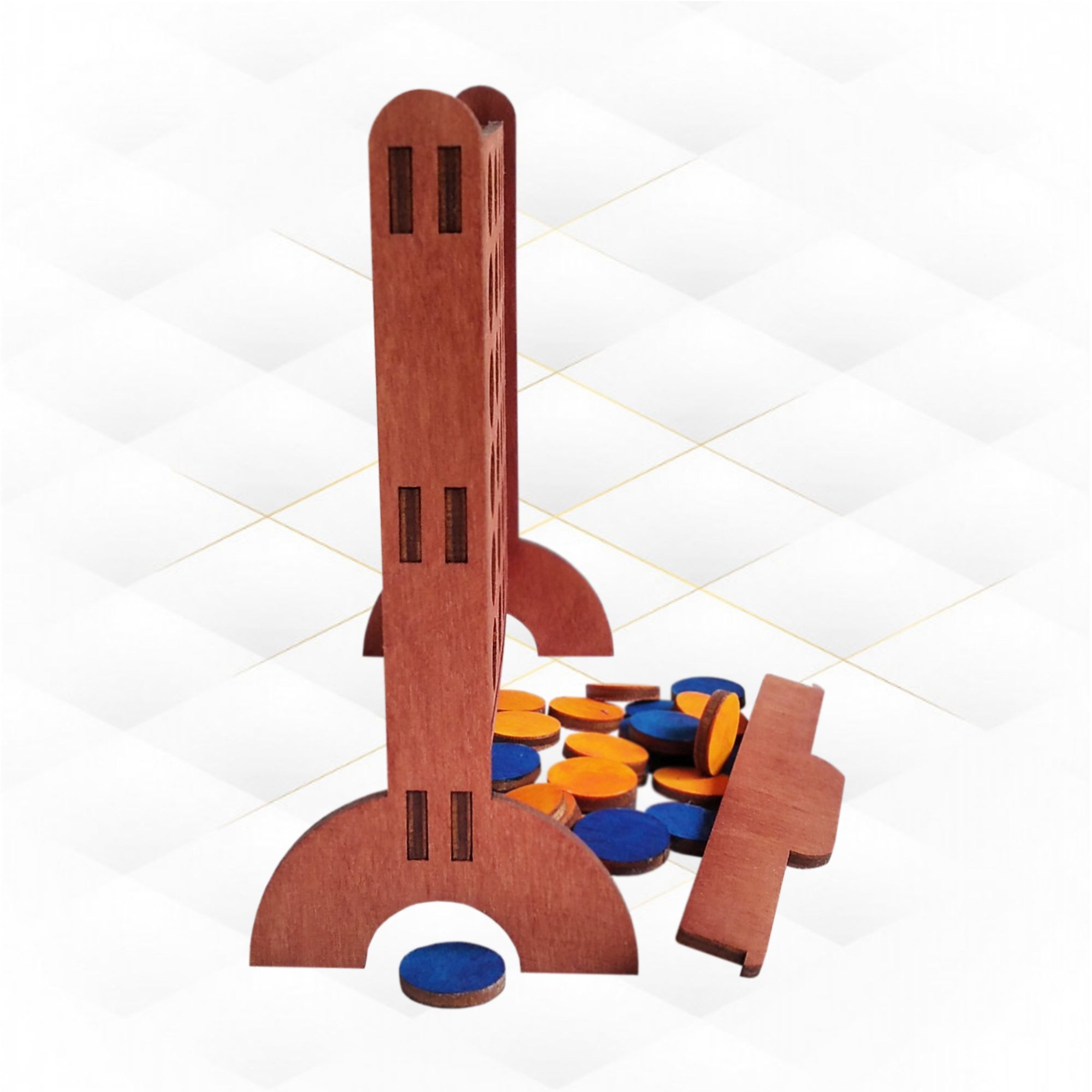 Connect 4 mini game for laser cutting 3D model 3D printable | CGTrader