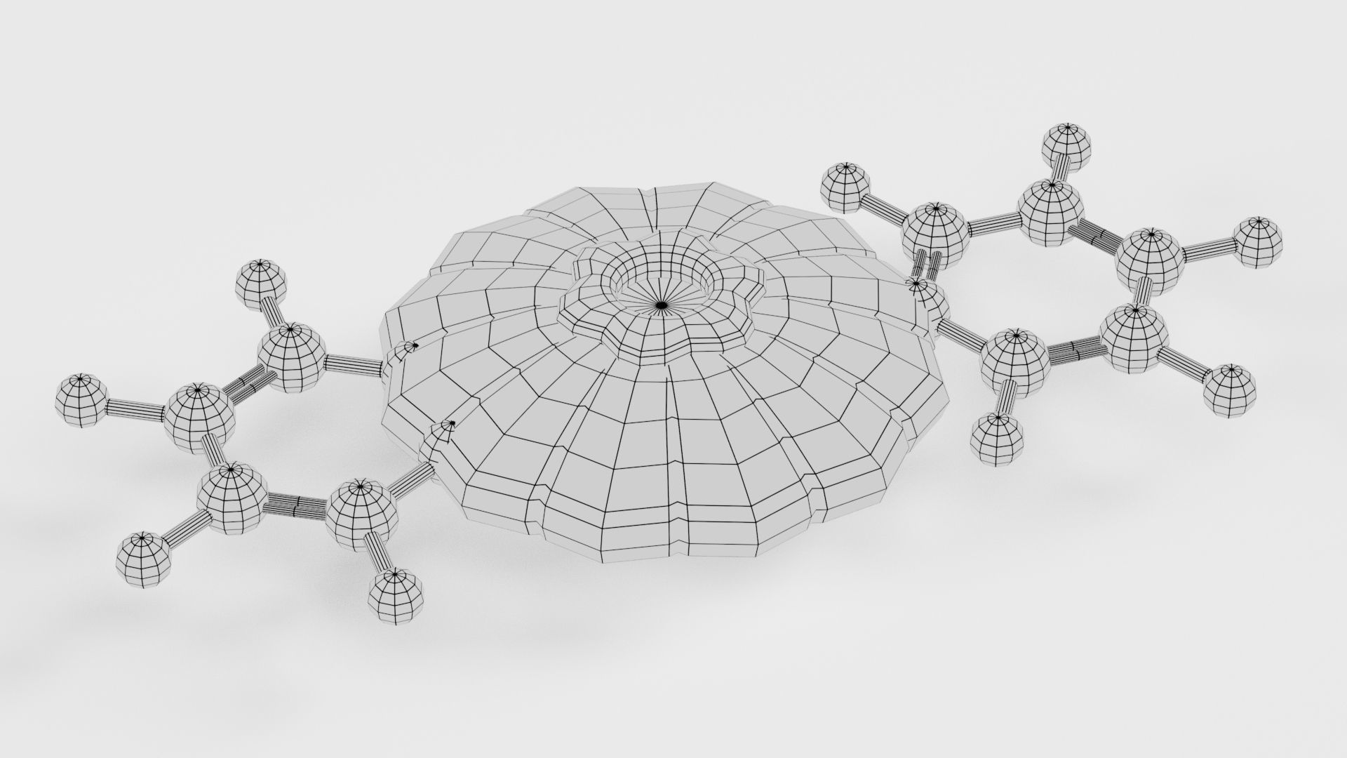 Benzene orbital structure 3D model | CGTrader