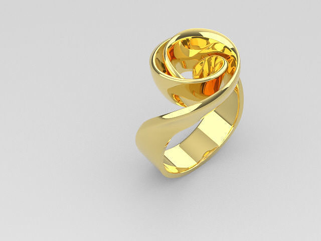 ring gold 3D model 3D printable | CGTrader