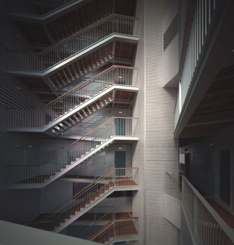 Staircase Of A Multi Storey Building 3D Model - CGTrader.com