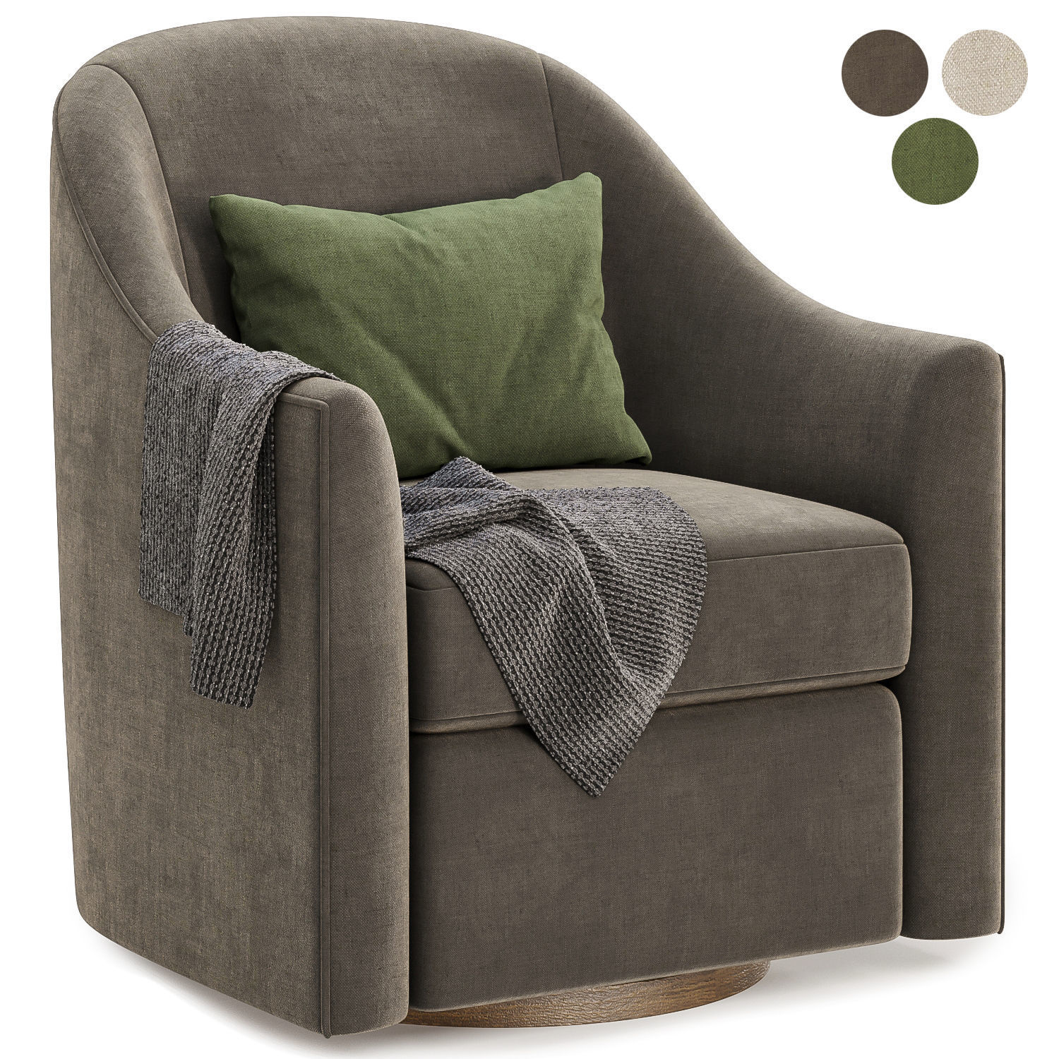 Lyric Curved Swivel Chair 3D model | CGTrader