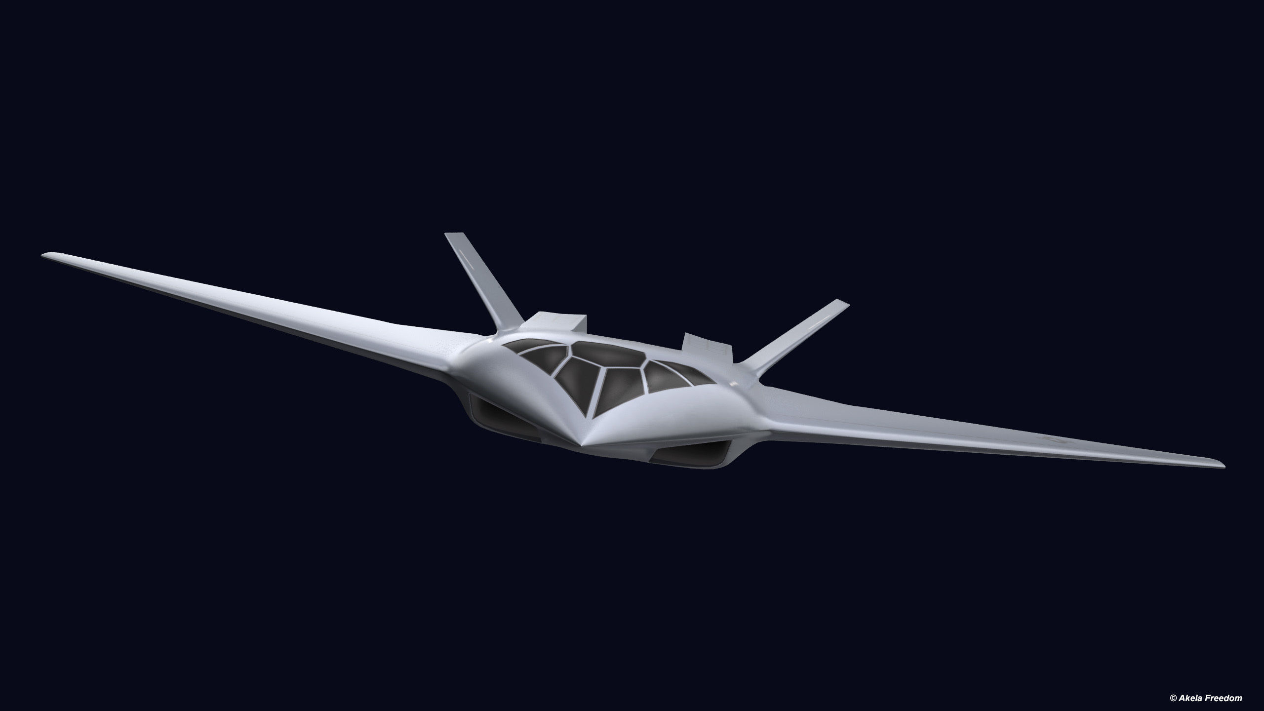 Blended Wing Body Concept 3D model animated | CGTrader