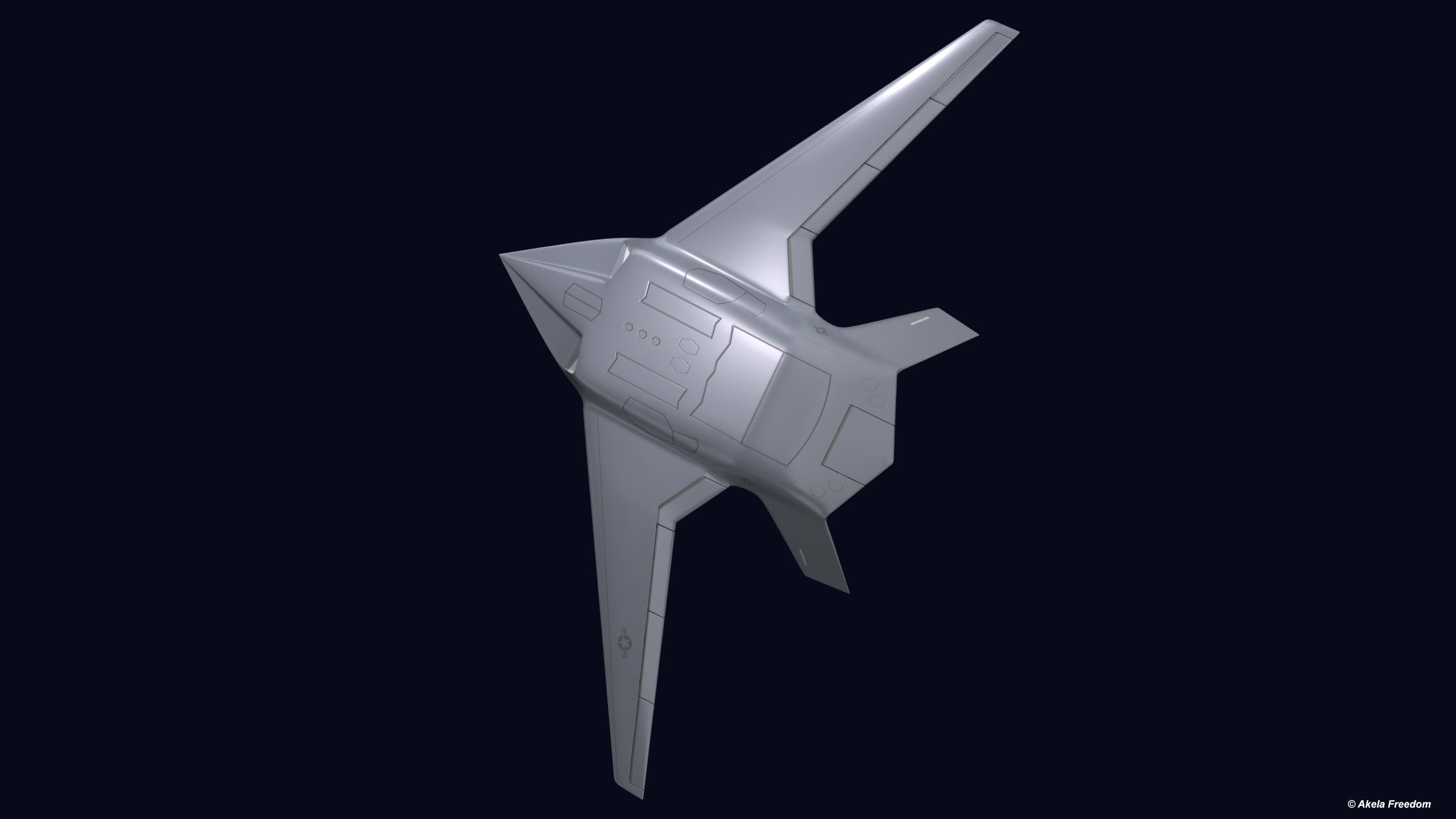 Blended Wing Body Concept 3D model animated | CGTrader