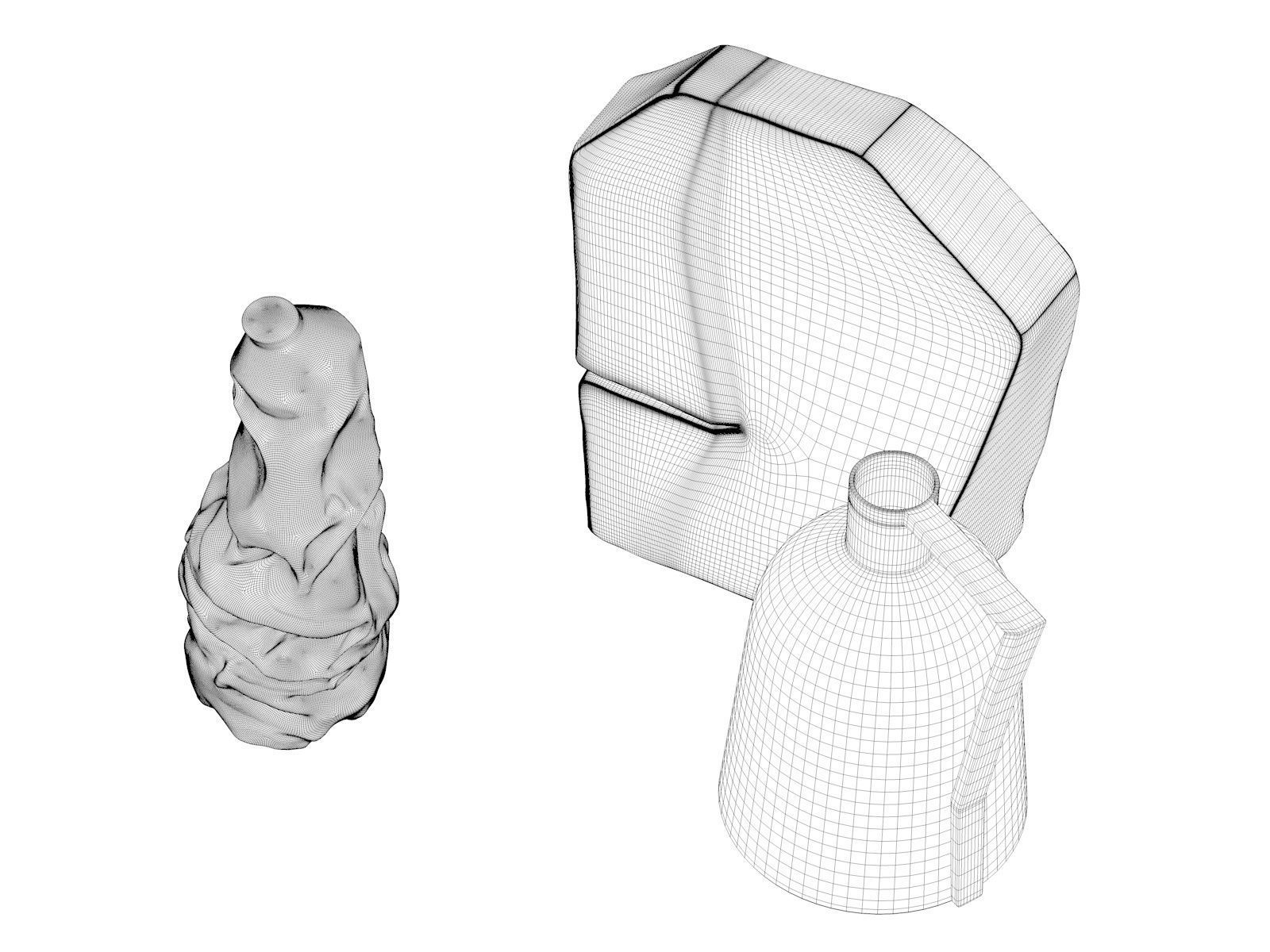Vase Set 107 3d Model Cgtrader
