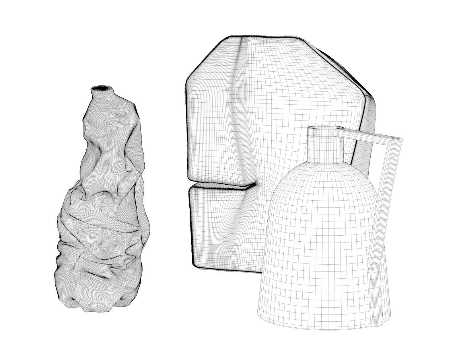 Vase Set 107 3d Model Cgtrader