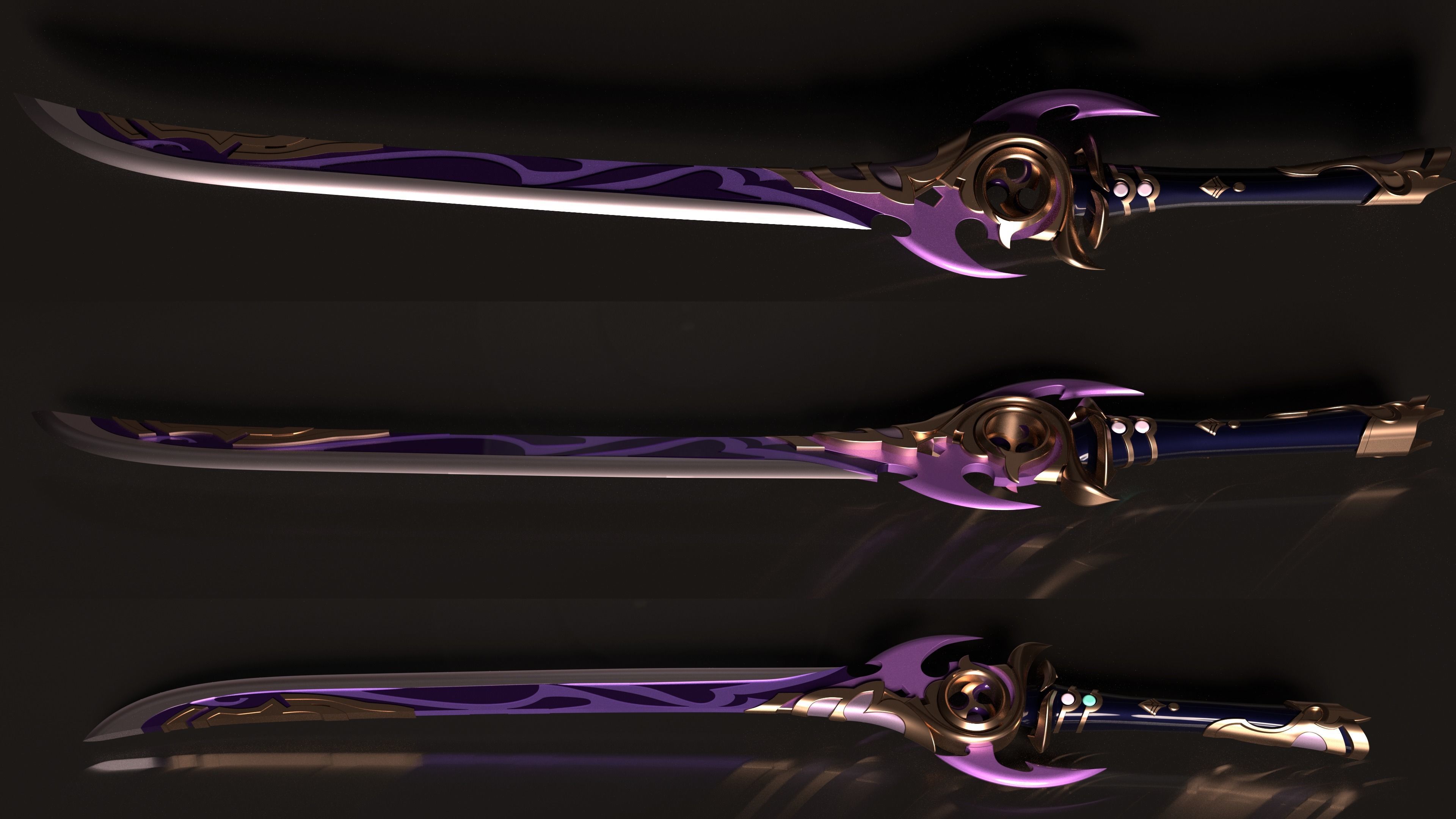 Genshin Impact - Mistsplitter Reforged - 3d file stl 3D model 3D ...