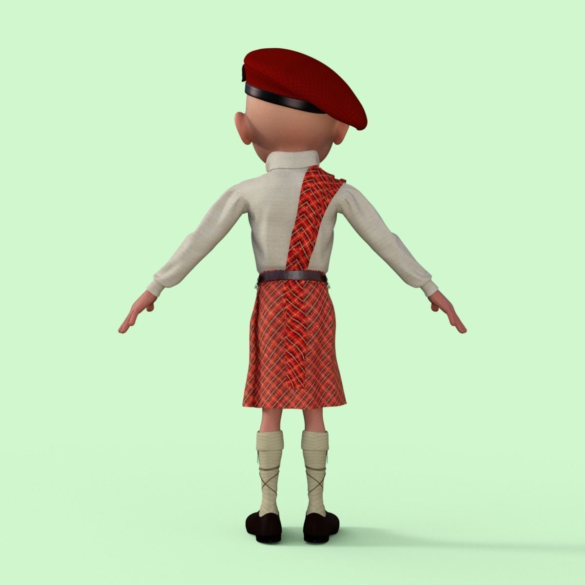 Cartoon Scottish Man Rigged 3D model rigged | CGTrader