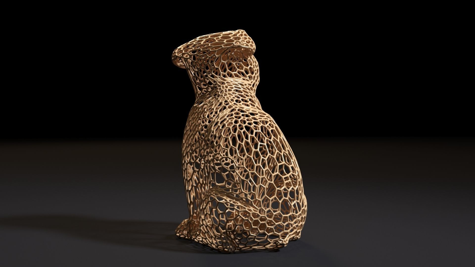 Dog Voronoi 3D model 3D printable | CGTrader