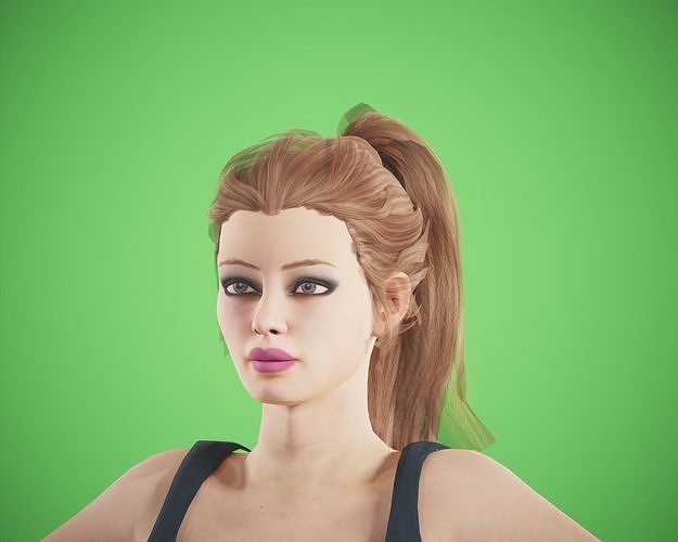 3D model game rigged girl VR / AR / low-poly | CGTrader