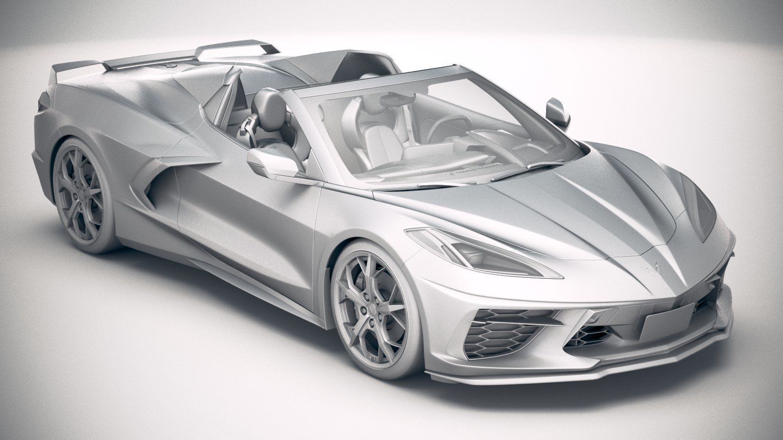 Chevrolet Corvette C8 Stingray Convertible CG 2020 3D model | CGTrader