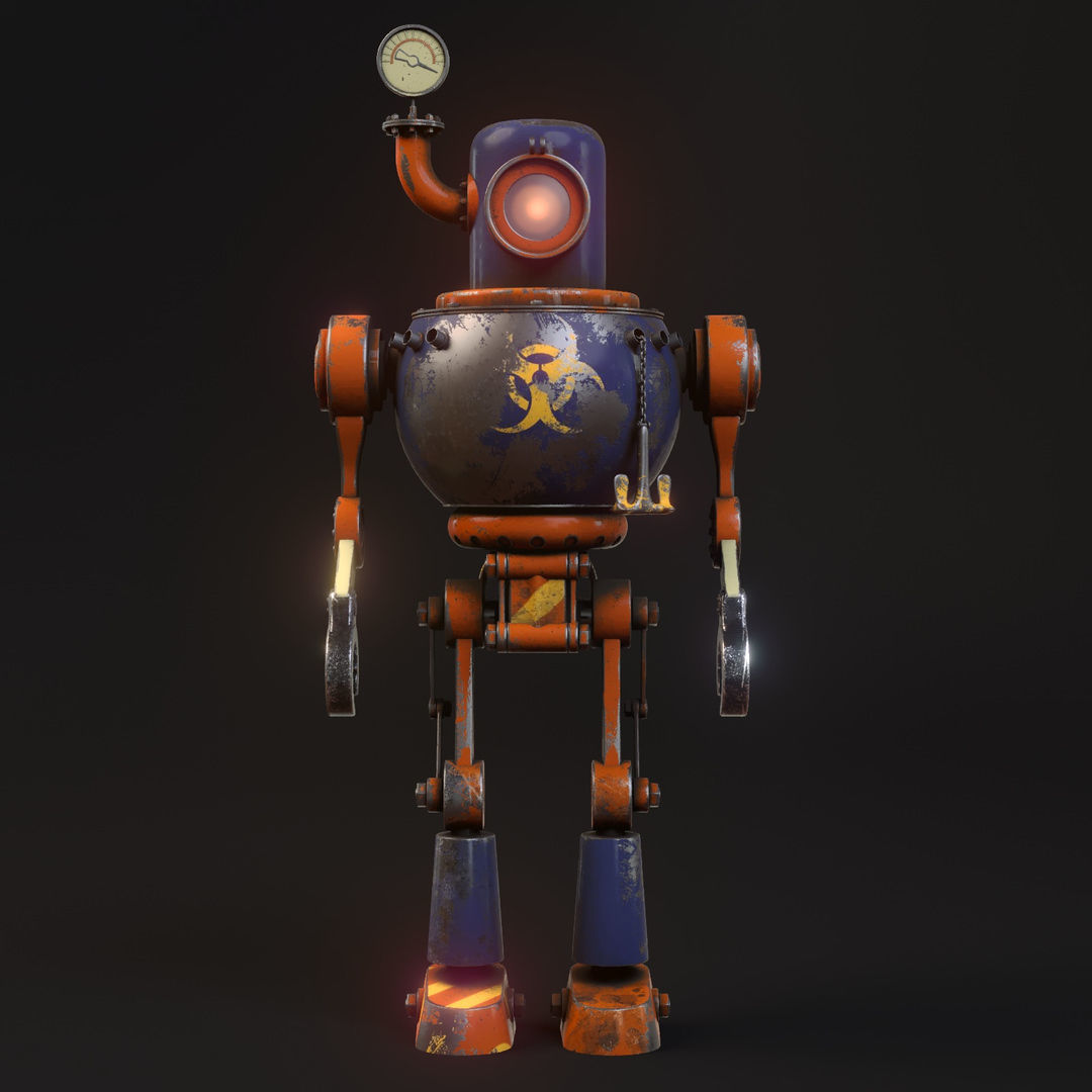 Steam robot 3D model | CGTrader