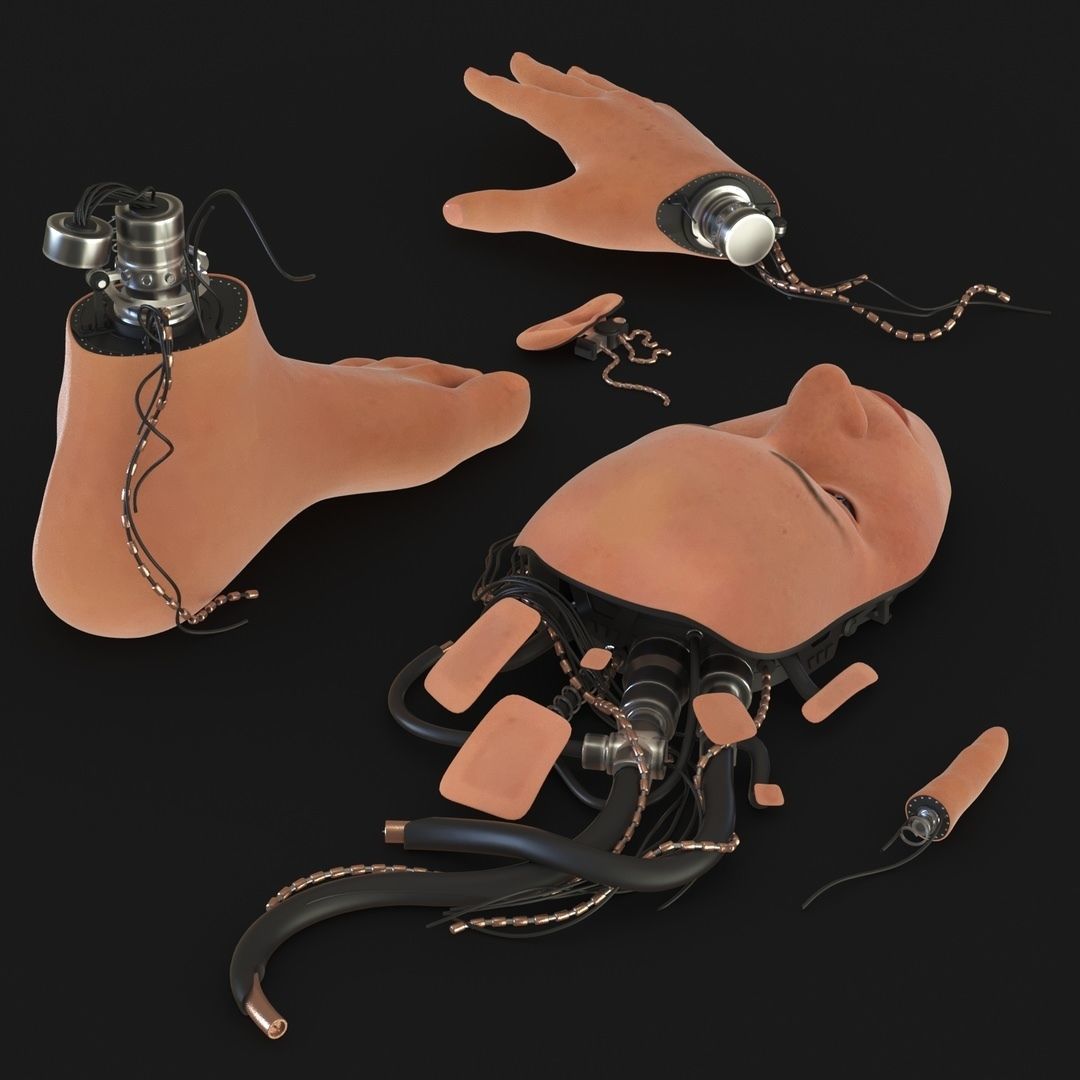 Parts of the robot 3D model | CGTrader