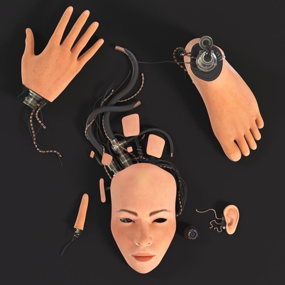 Parts of the robot 3D model | CGTrader