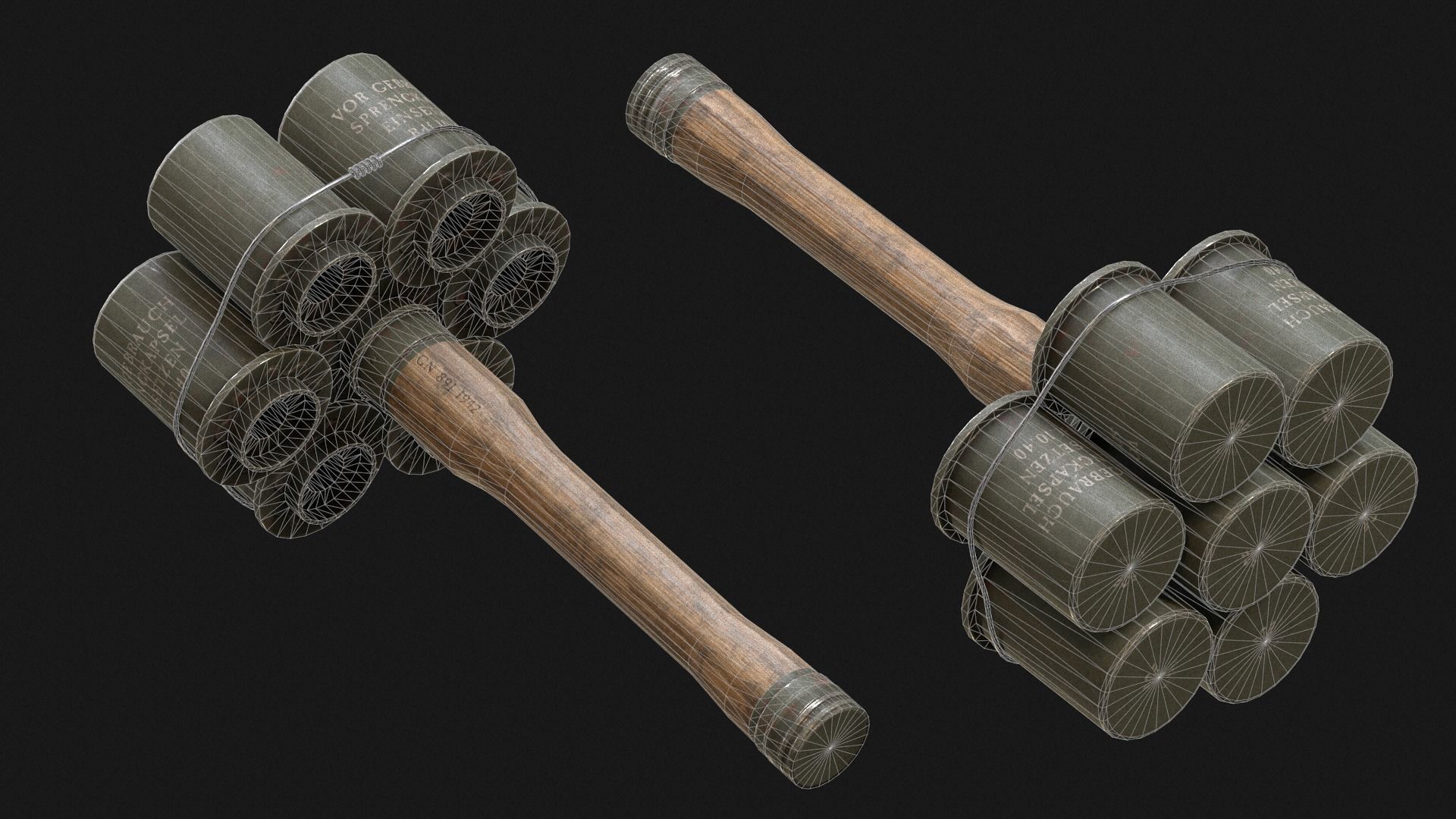 3D model M24 Grenade Bundle VR / AR / low-poly | CGTrader