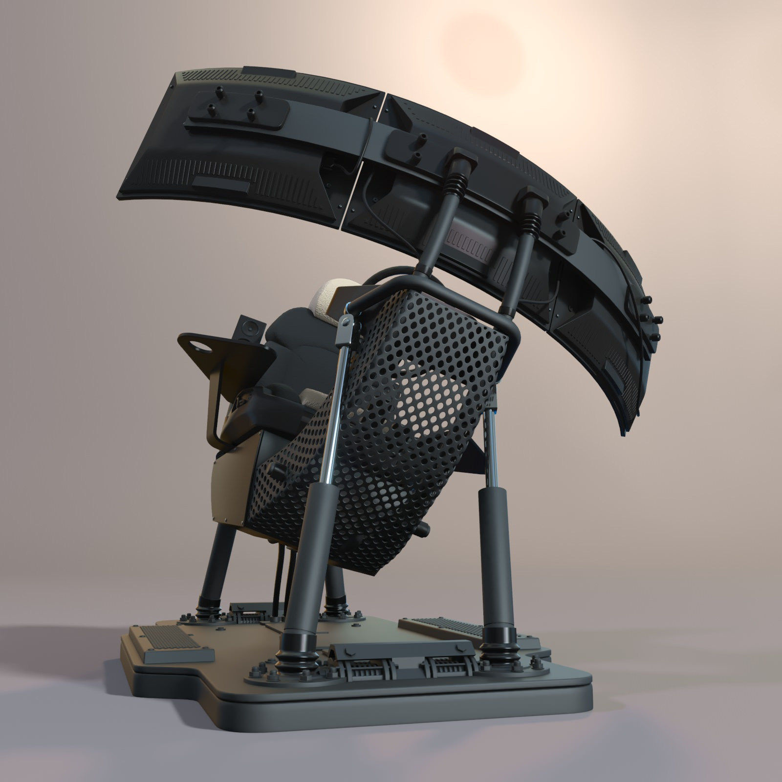 Car simulator 3D model | CGTrader