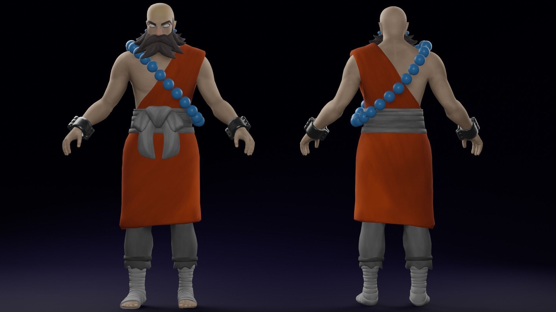 Wu Shang Brawlhalla Fanart free VR / AR / low-poly 3D model rigged ...