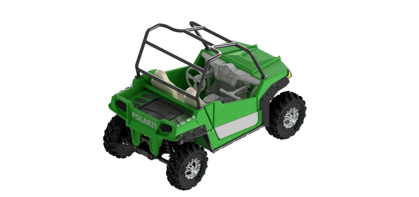 Polaris Rzr 570 UTV 1 to 24 scale 3D model 3D printable | CGTrader