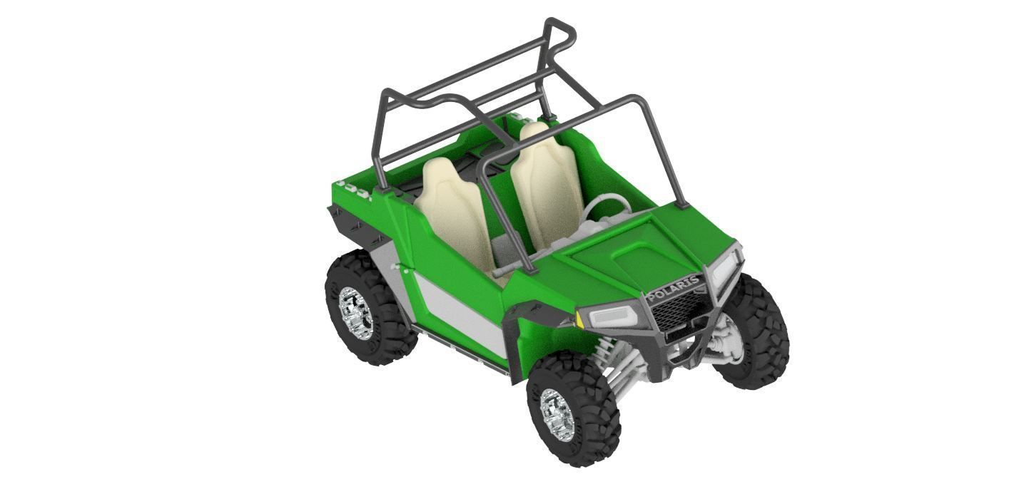 Polaris Rzr 570 UTV 1 to 24 scale 3D model 3D printable | CGTrader