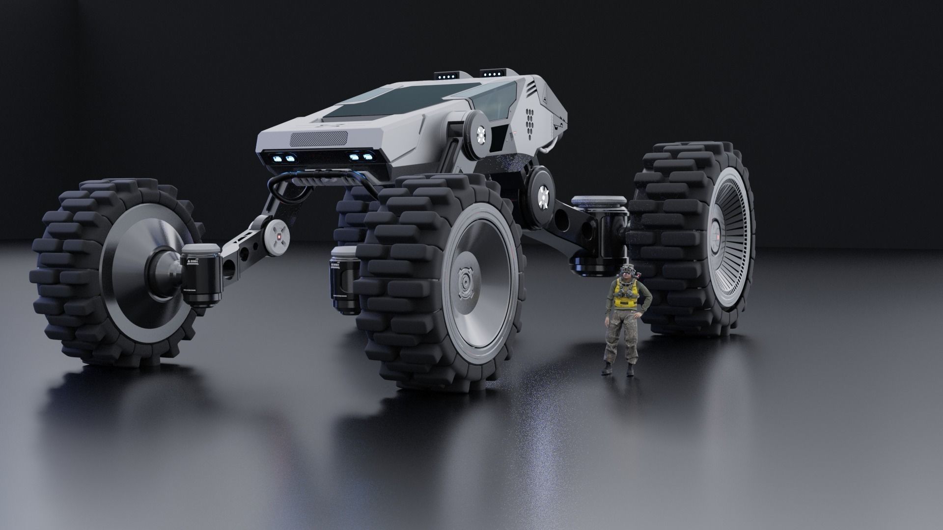 Sci Fi Rover High Poly 3D model | CGTrader