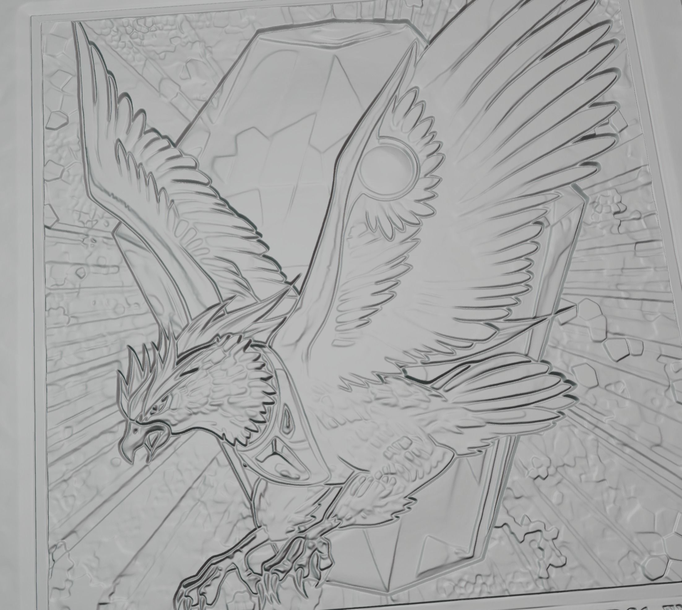 crystal beast cobalt eagle - yugioh 3D model 3D printable | CGTrader