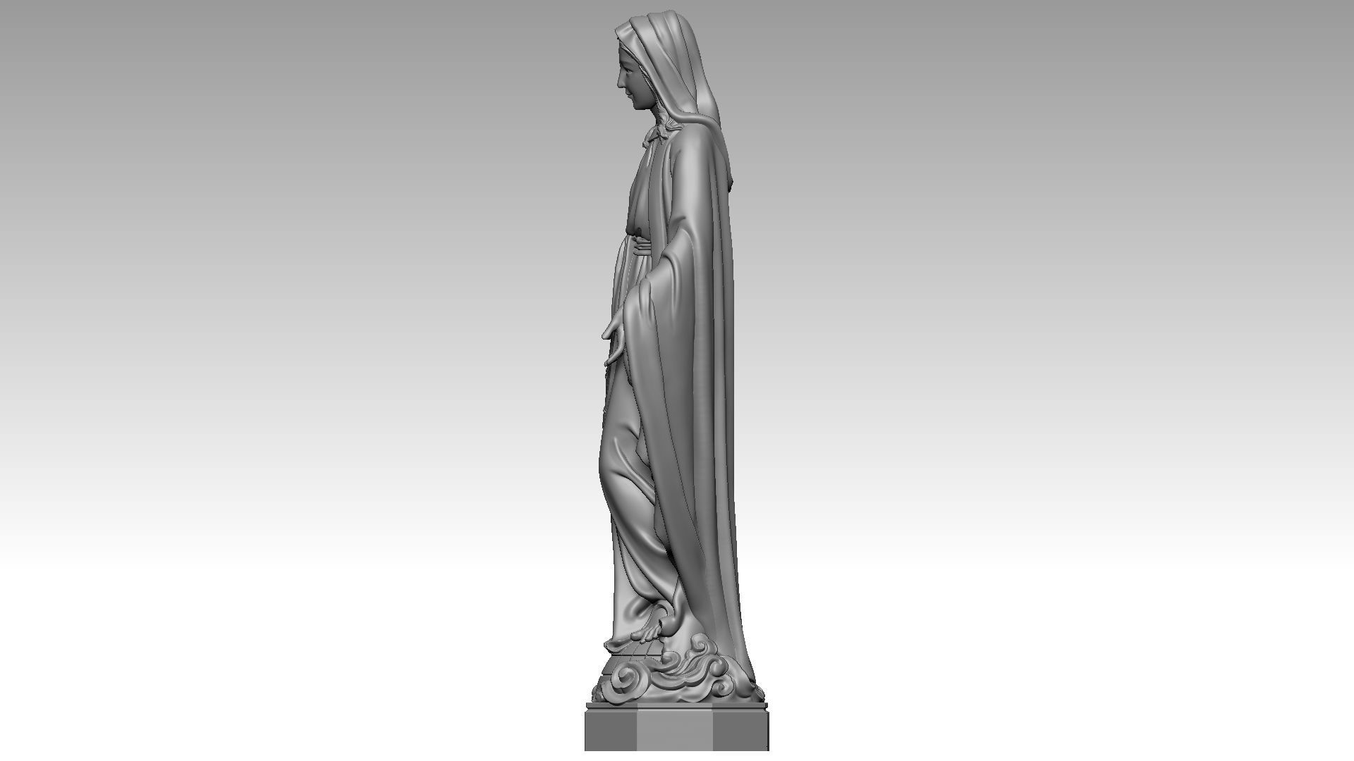 Our Lady of Grace - Virgin Mary 3D model 3D printable | CGTrader
