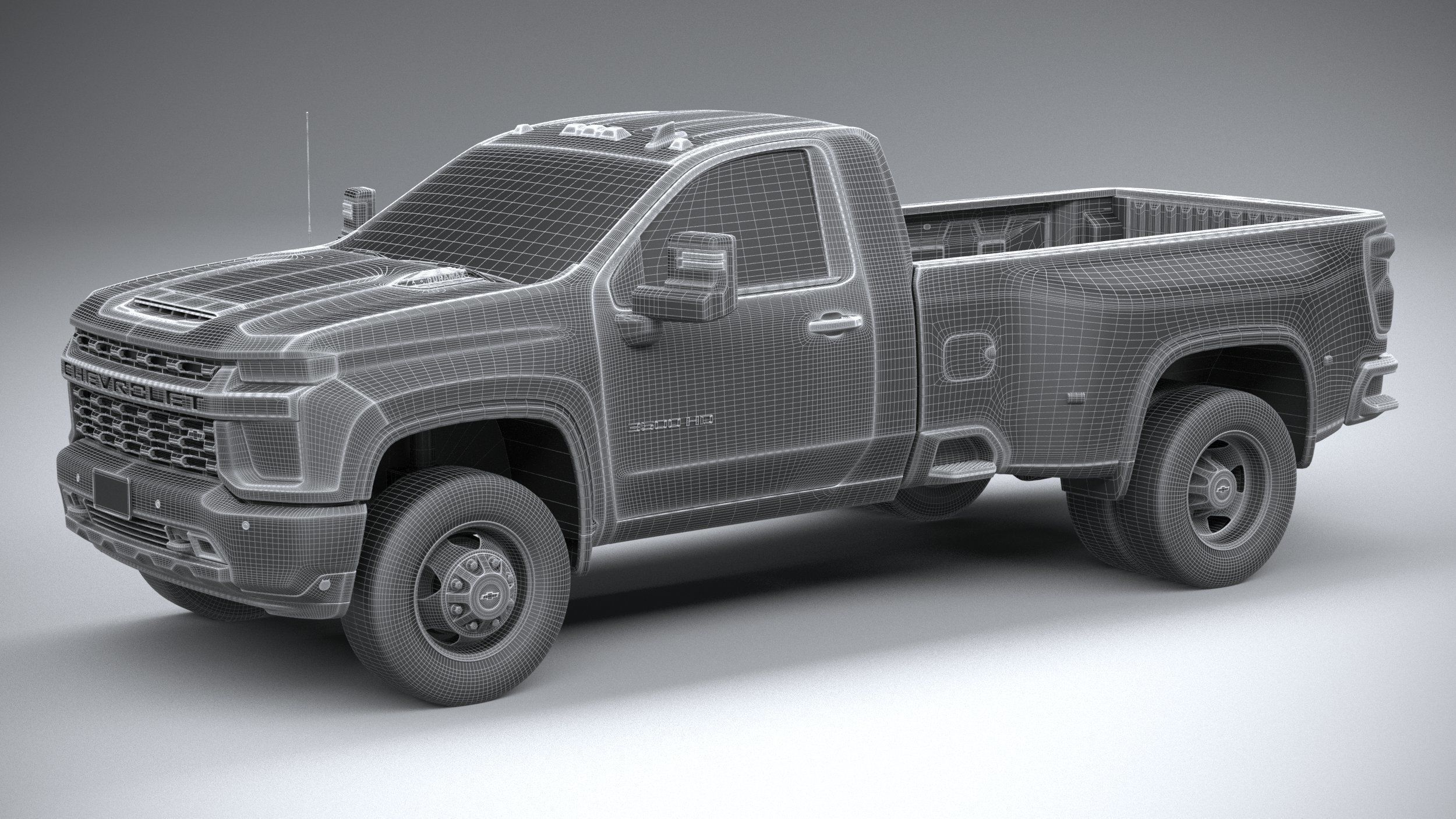 Chevrolet Silverado 3500HD Single Cab CG 2020 3D model | CGTrader