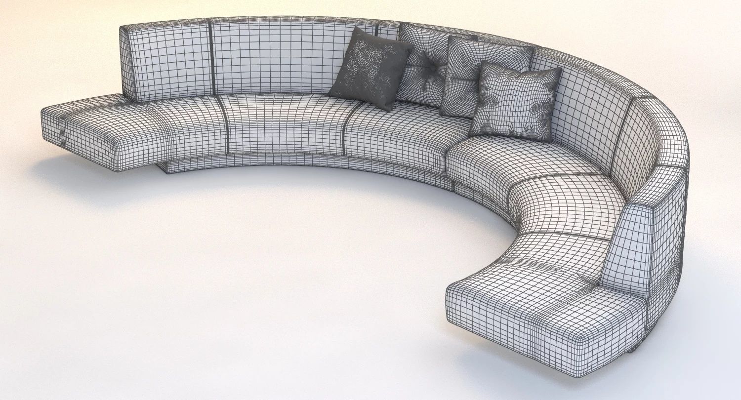 Melissa Curved Sofa 3D model | CGTrader