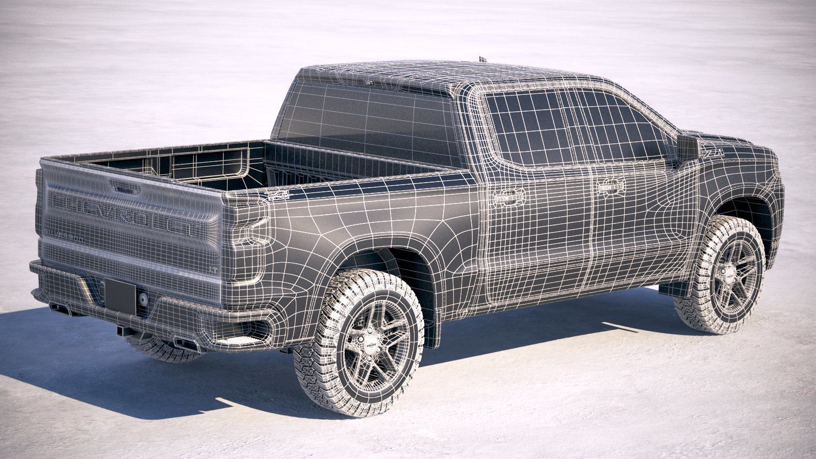 Chevrolet Silverado z71 CG 2019 3D model | CGTrader