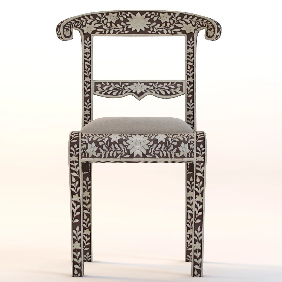 Bone Inlay Chair 3D model | CGTrader