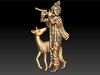 KRISHNA WITH DEER 3D model 3D printable | CGTrader
