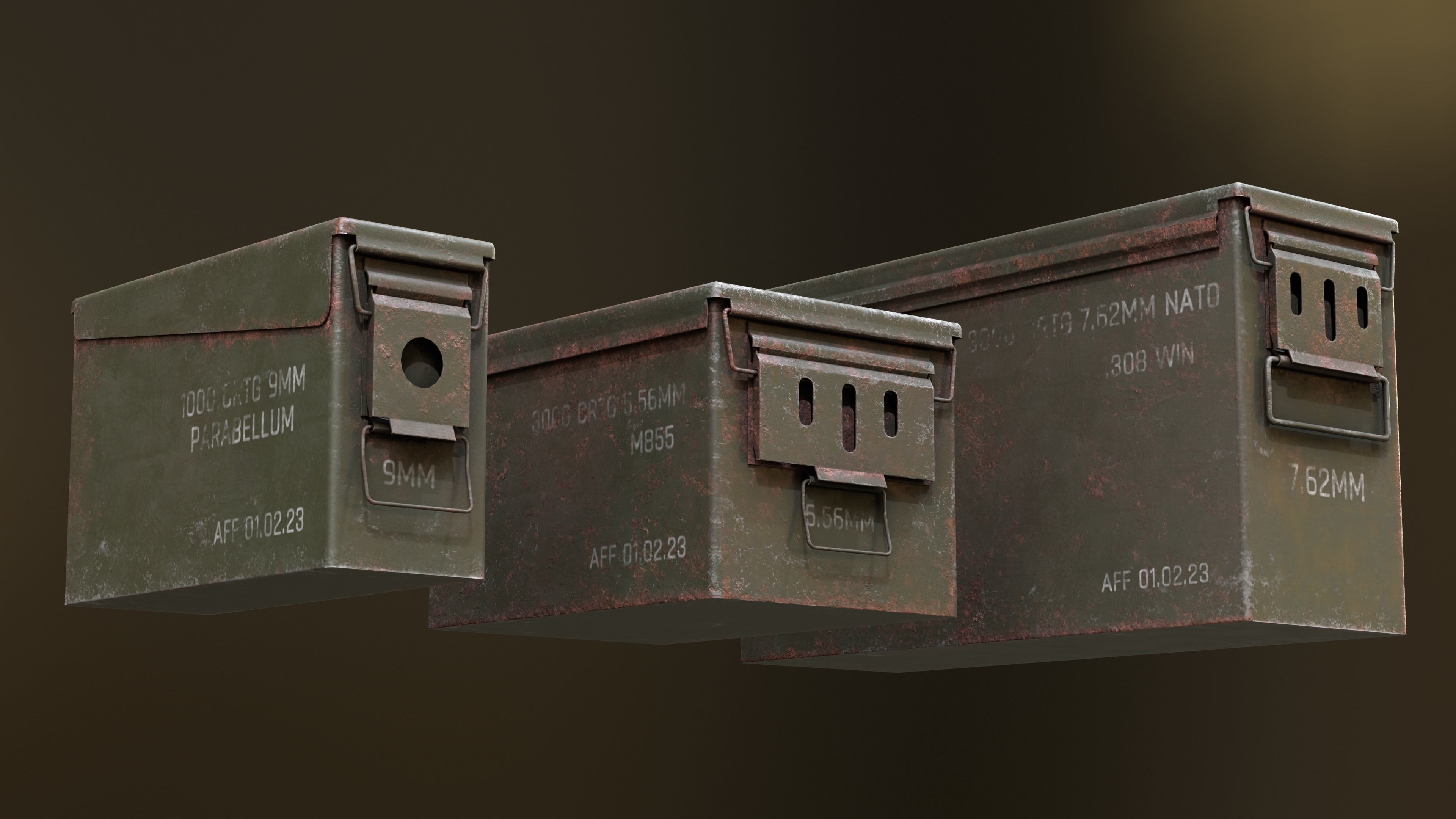 AMMO METAL BOX free VR / AR / low-poly 3D model | CGTrader