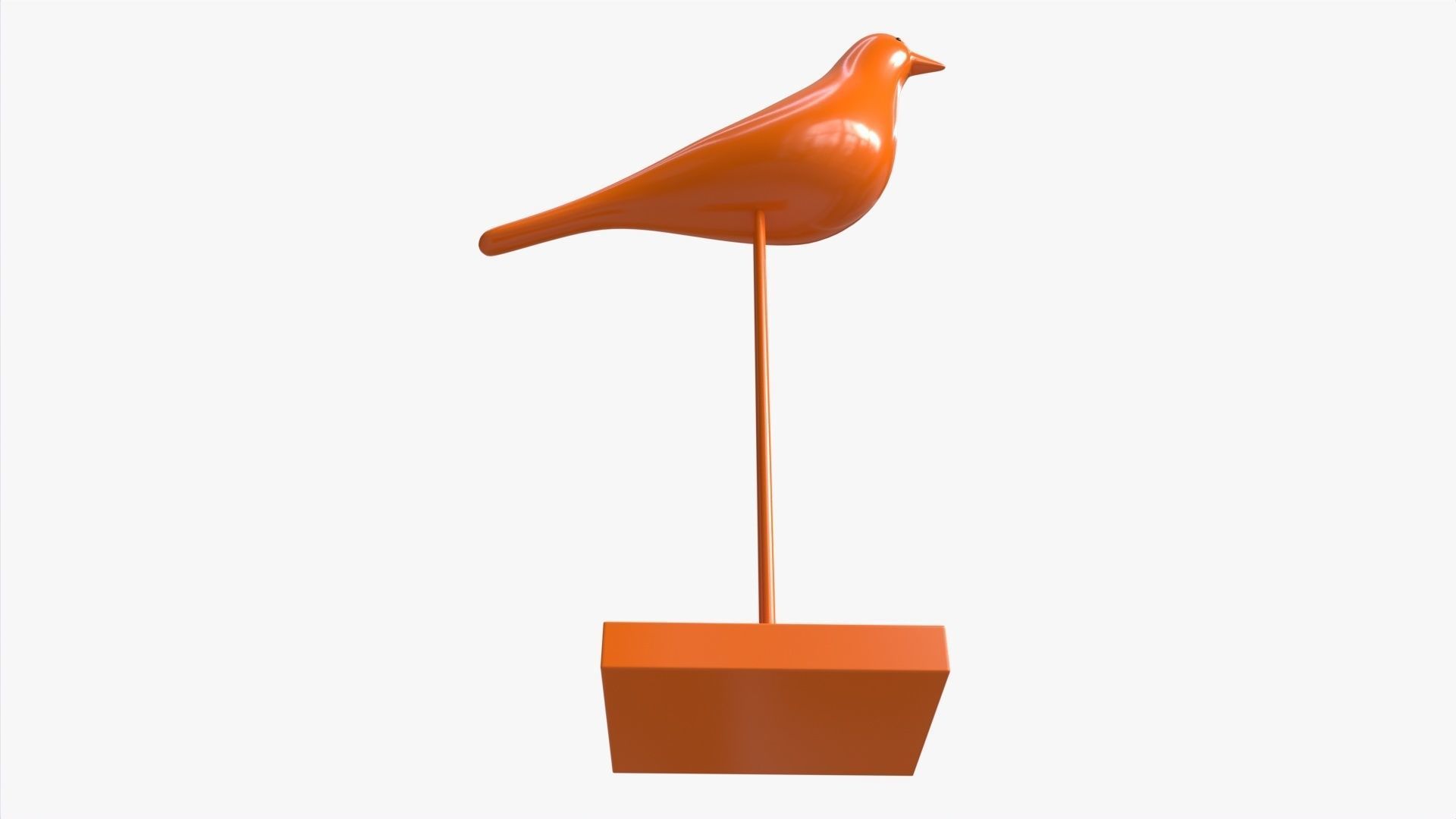 Abstract Ceramic Bird Figurine free 3D model | CGTrader