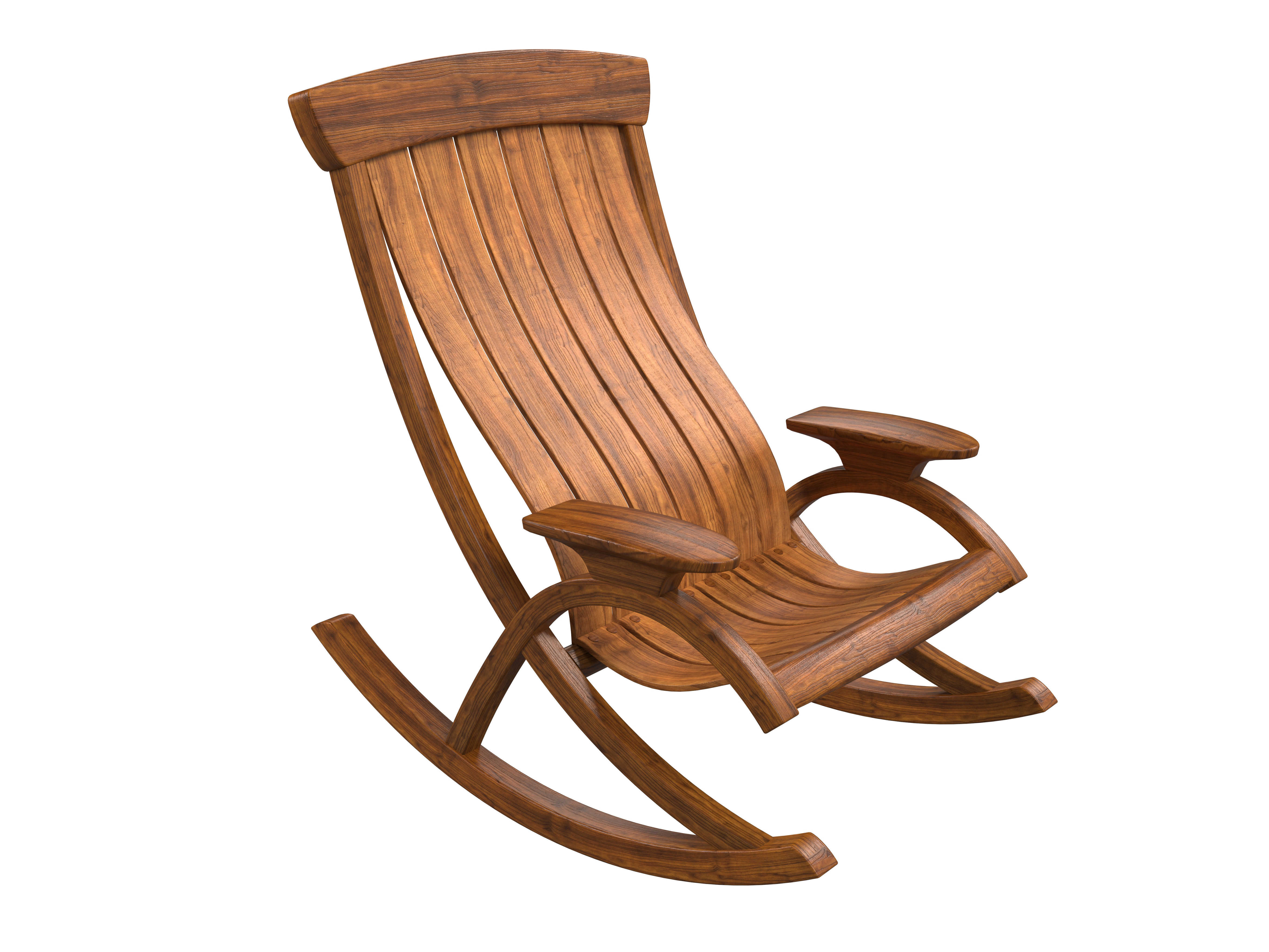 Wooden Rocking Chair 13990802 3D model | CGTrader