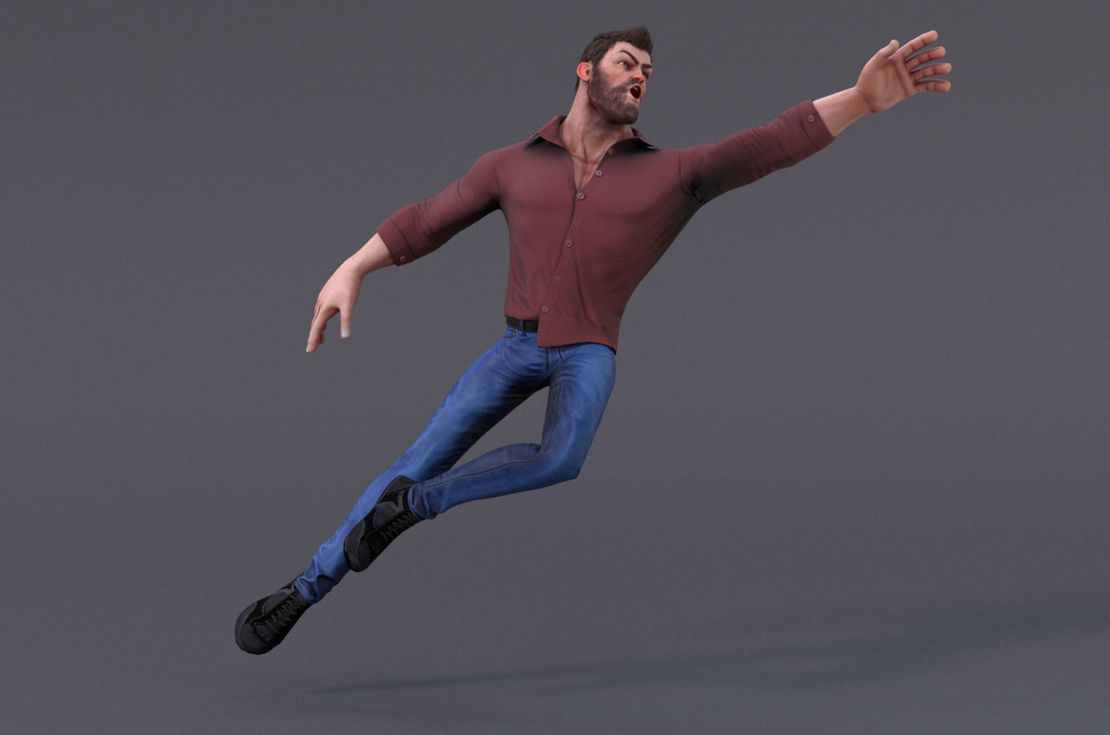 3D model James Cartoon Man Rig VR / AR / low-poly | CGTrader