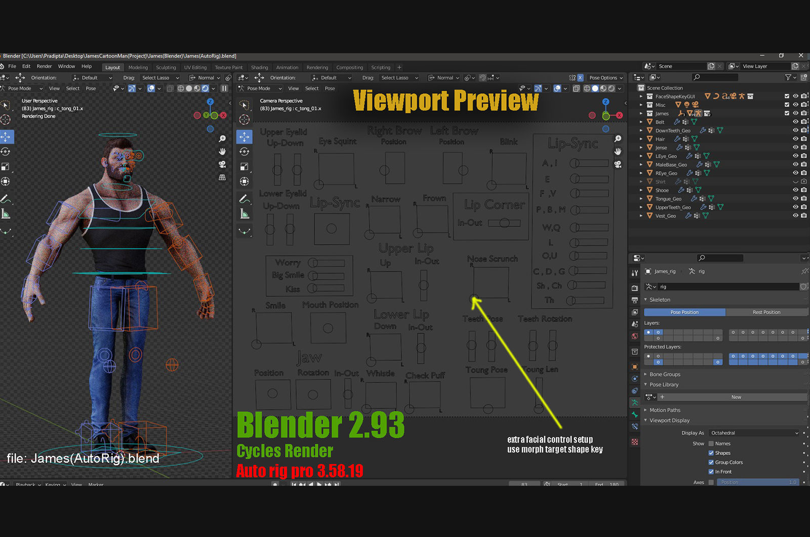 3D model James Cartoon Man Rig VR / AR / low-poly | CGTrader