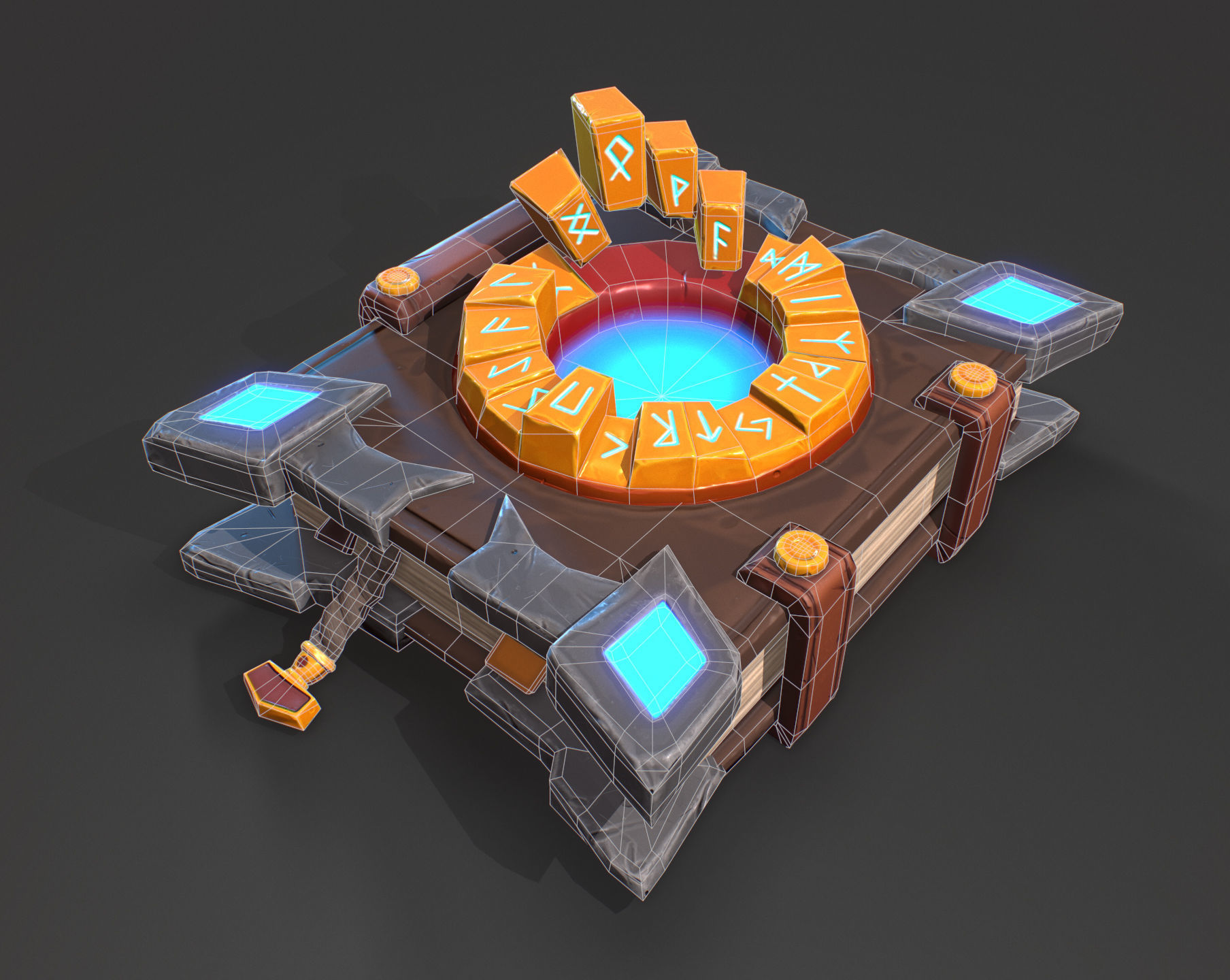 3D model Magic Book Low Poly 3D model PBR and Hand paint VR / AR / low ...