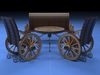 Cartwheel table and seating group 3D model | CGTrader