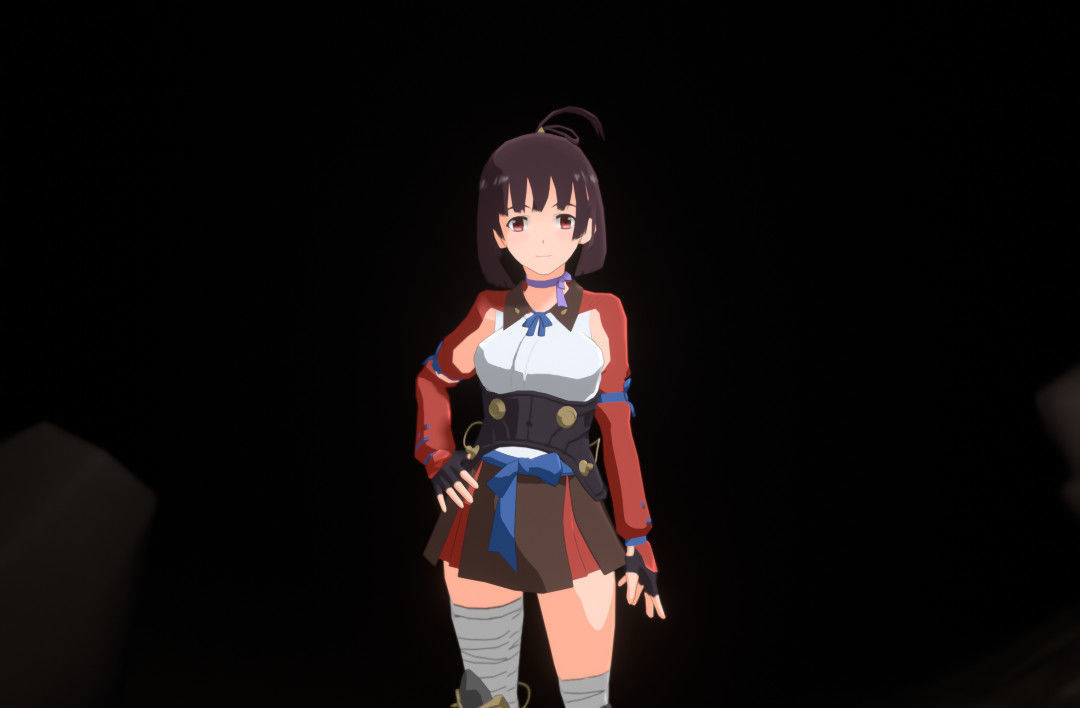 3D model Mumei - Kabaneri of the iron fortress VR / AR / low-poly ...